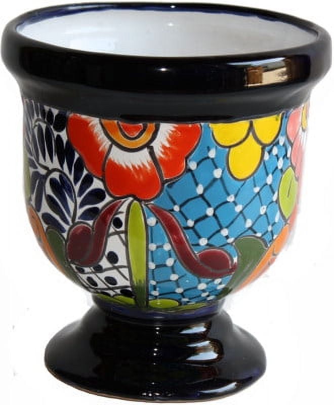 Abasolo Mexican Colors Talavera Ceramic Garden Pot - Walmart.com