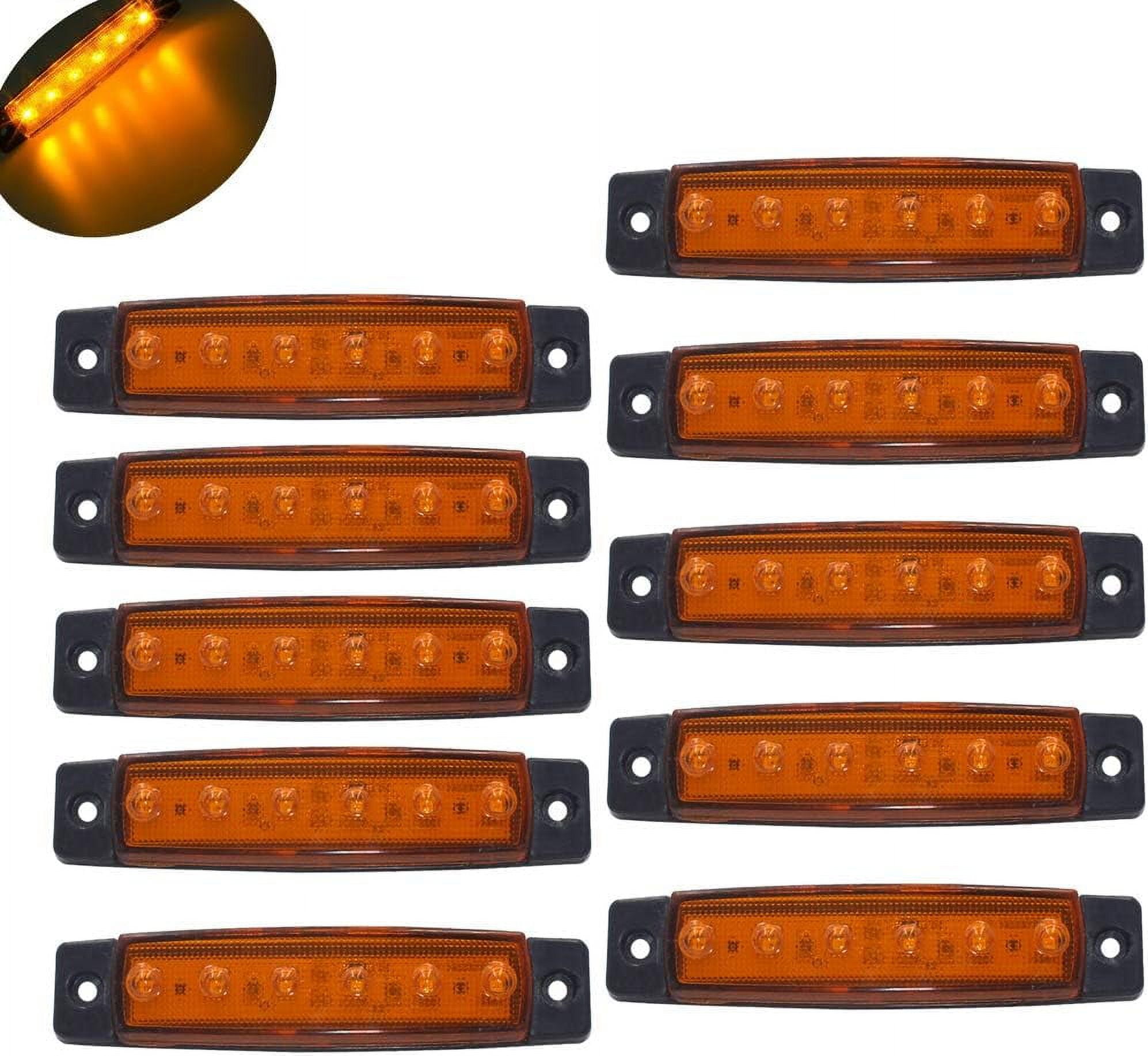 Abastado 10 Pack 6 Led 9.7Cm Trailer Turn Signal Lights for Trucks ...