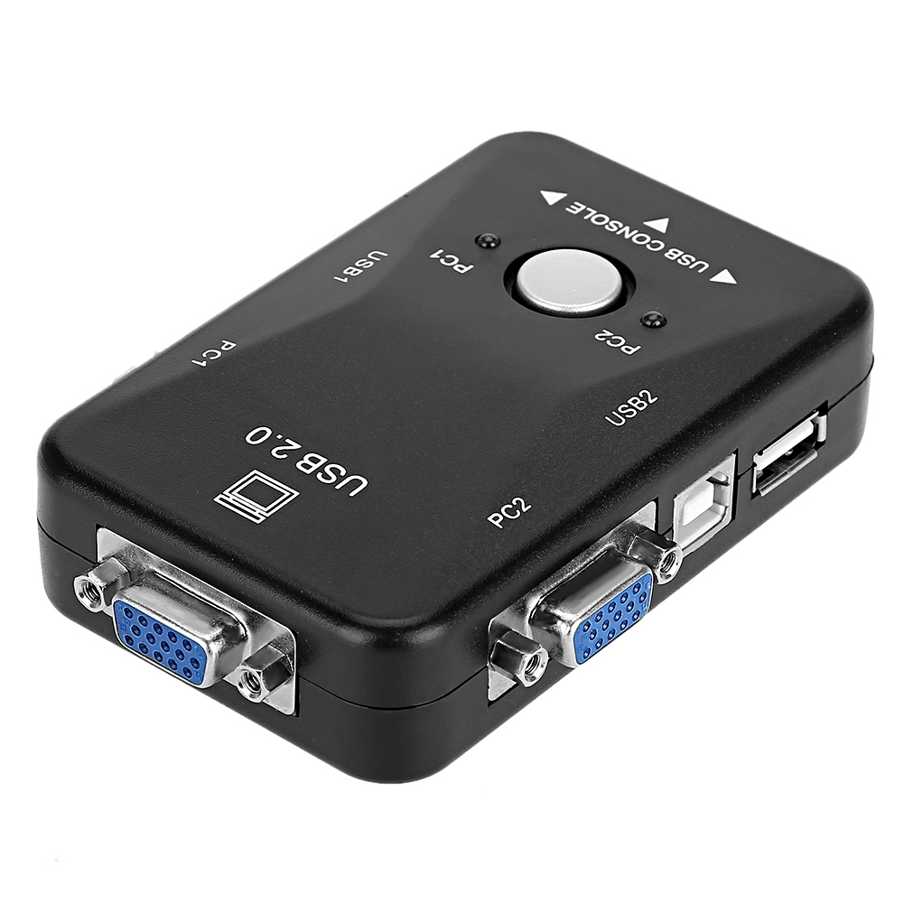 Abastado 2 Port Usb 2.0 Switch Svga Vga Switch Box 2 Kvm Cables For Pc ...