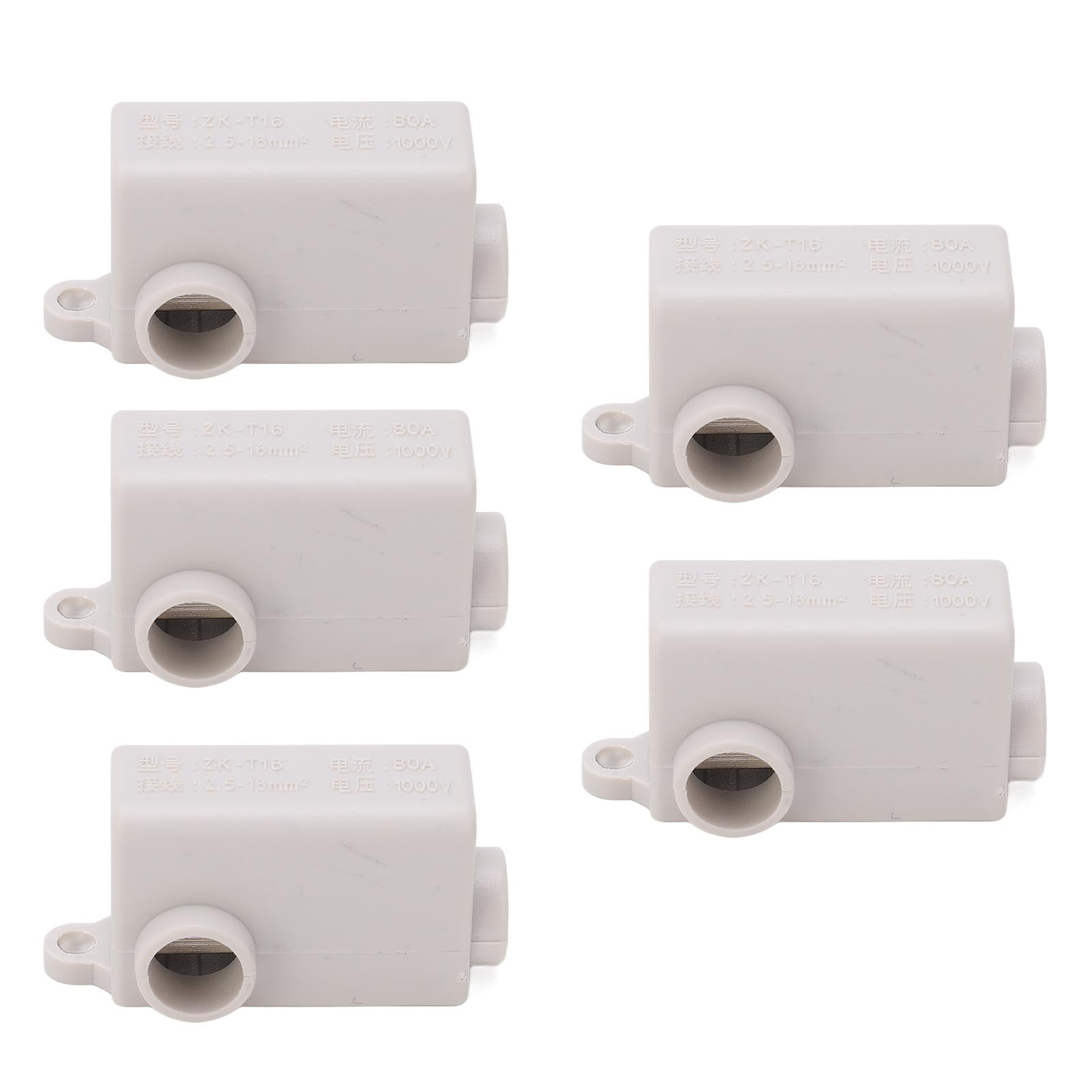 Abastado 5Pcs ZK T16 Wire Connector T Type Splitter Set Copper Plating ...