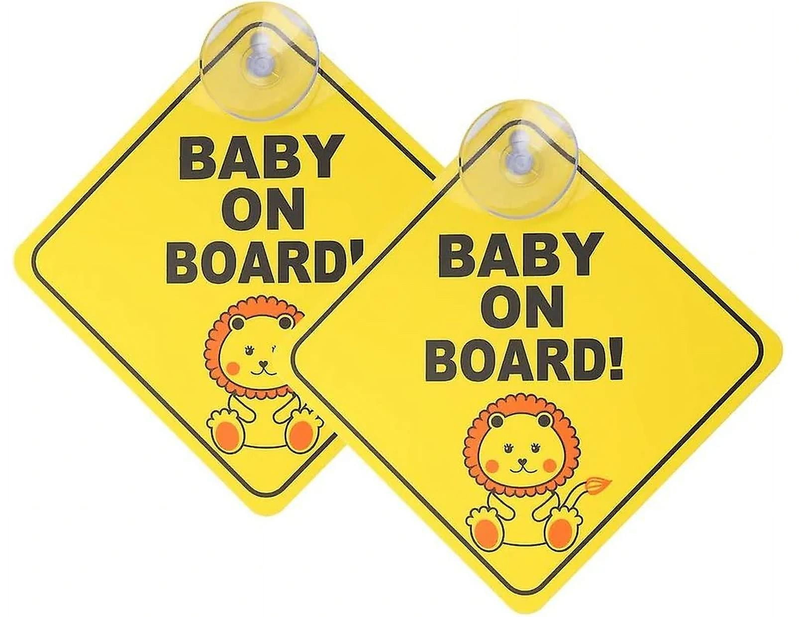 Abastado Baby On Board Car Warning, Baby On Board Sticker Sign For Car ...