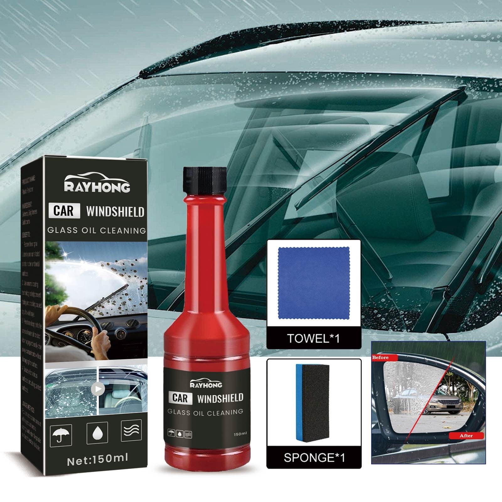 Abastado Glass Stripper Water Spot Remover Eliminates Coatings, Waxes ...