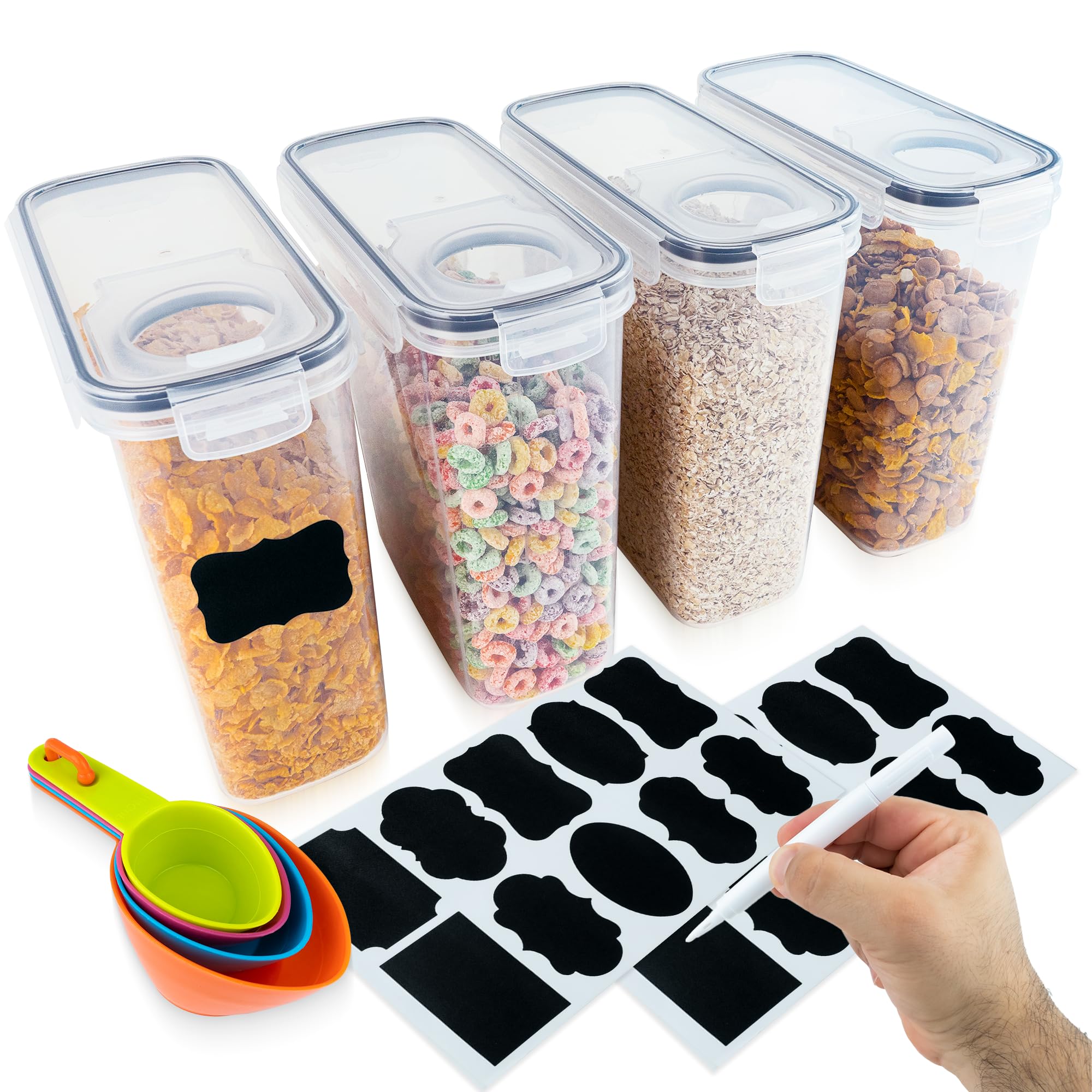 Abaten Cereal Containers Storage - Food Storage Containers With Lids 4 ...