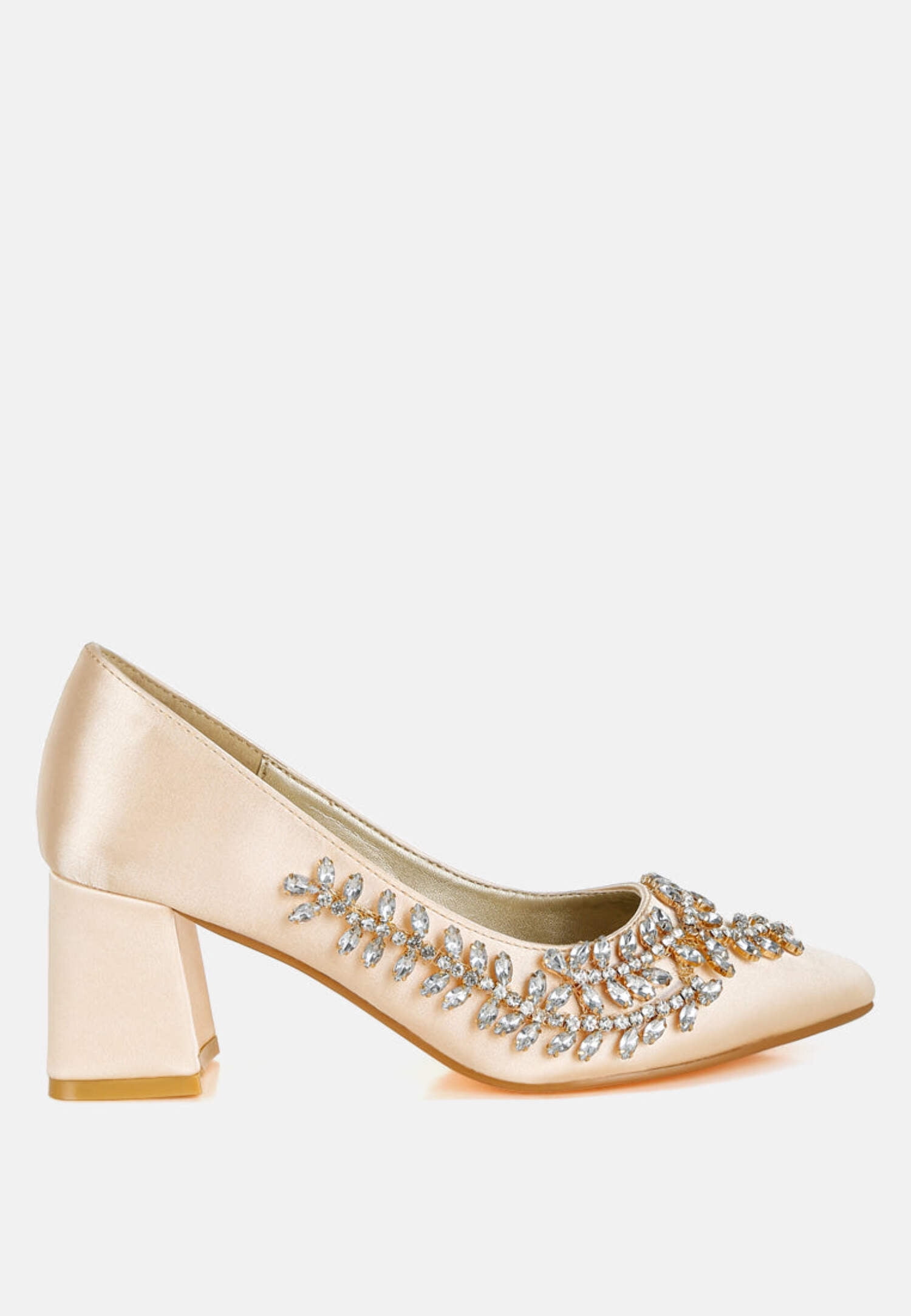 Abatina Satin Diamante Embellished Pumps - Walmart.com