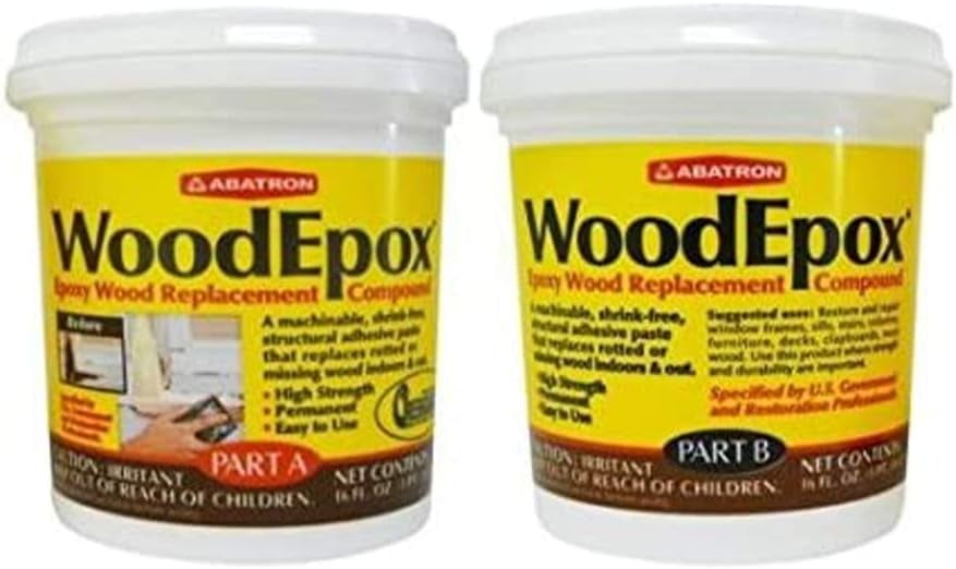 Abatron WoodEpox Kit - 2 Pint - 2-Part Structural Epoxy Adhesive Filler ...