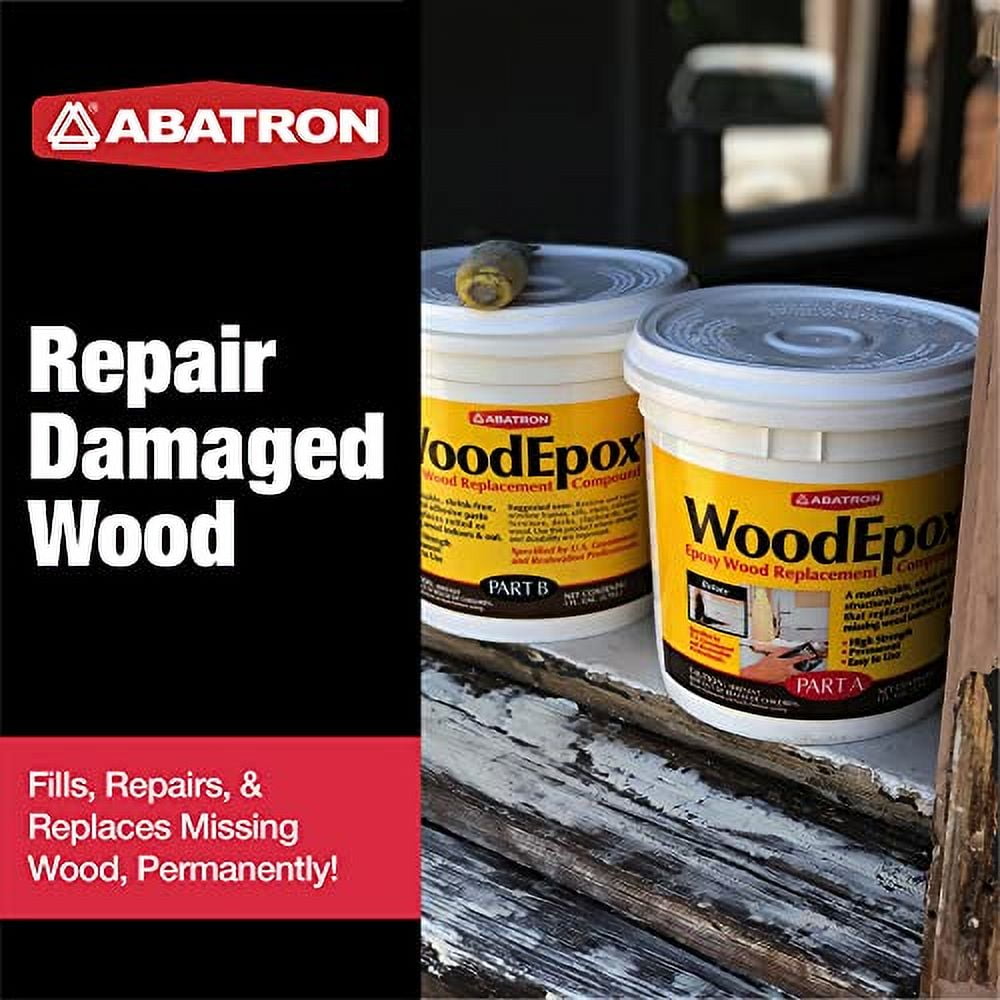 Abatron WoodEpox Kit - 2 Pint - 2-Part Structural Epoxy Adhesive Filler ...