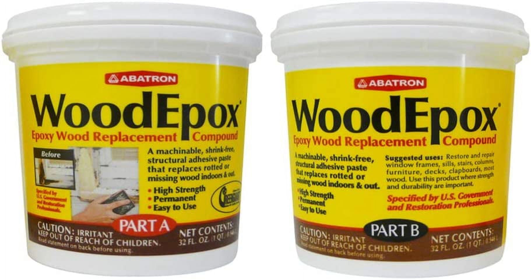 Abatron WoodEpox Kit - 2 Quart - 2-Part Structural Epoxy Adhesive ...