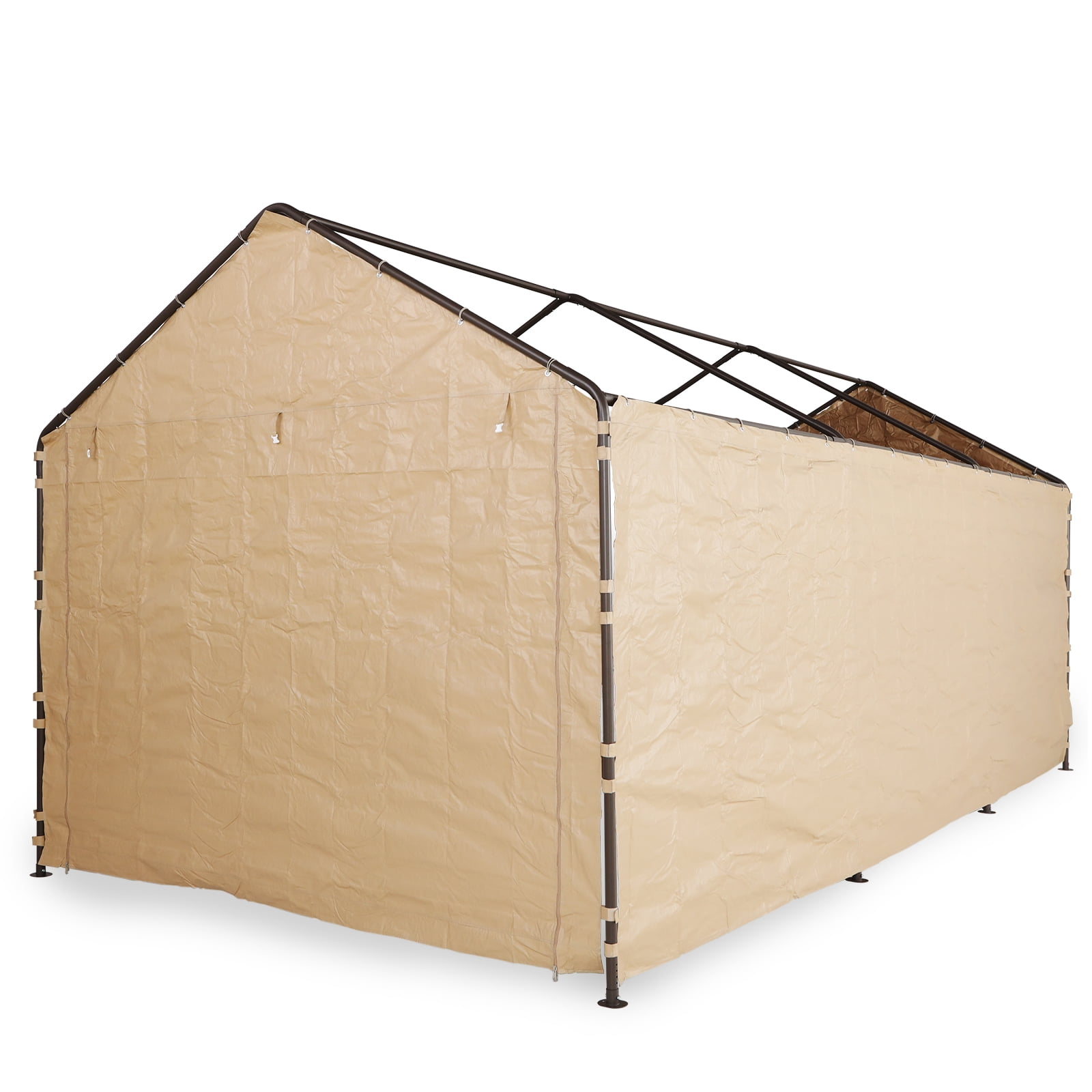 Abba Patio 10x20 ft Weather Carport Sidewall Tarp Replacement, Beige ...