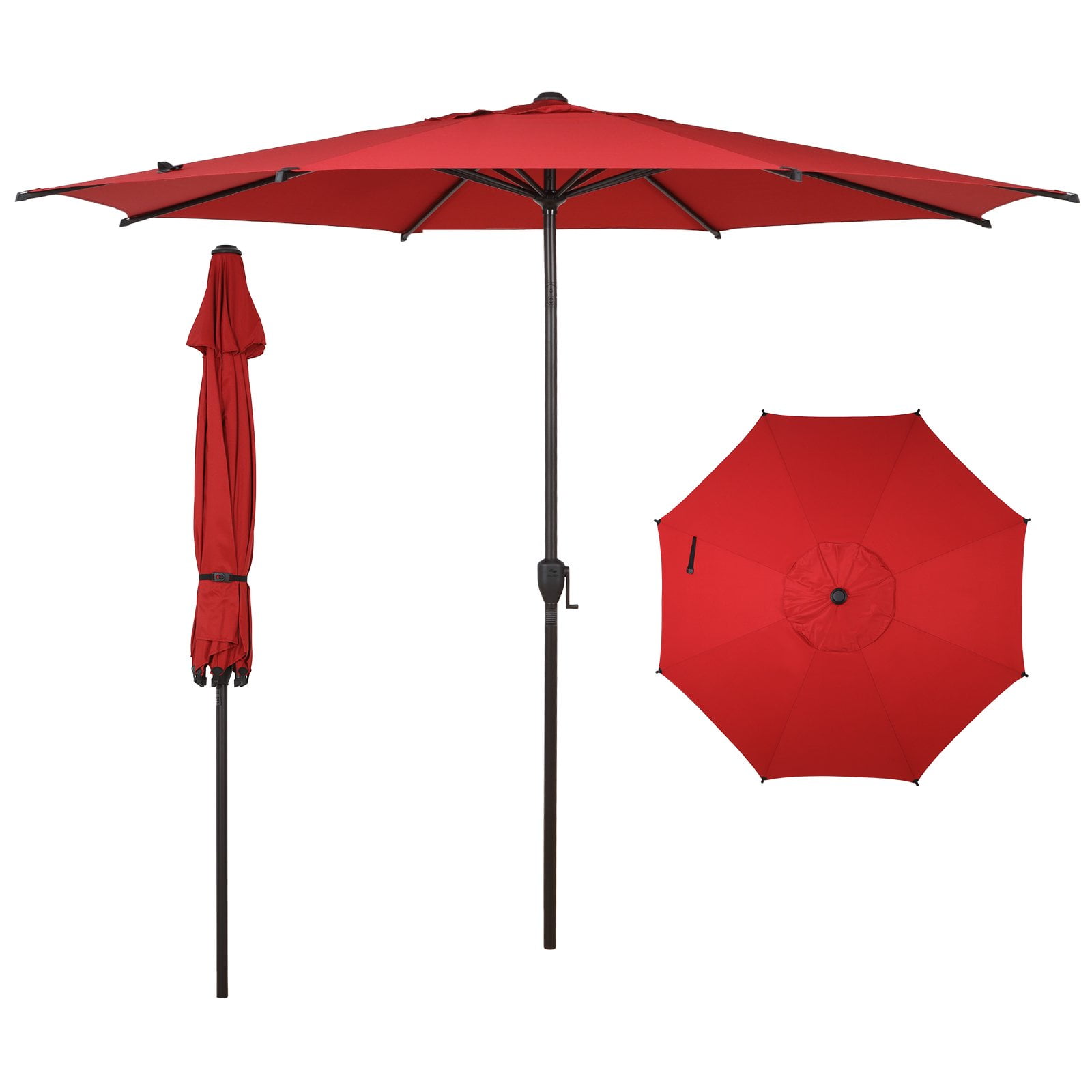 Abba Patio 11ft Large Deck Tilting Market Umbrella, Fade Resistant ...
