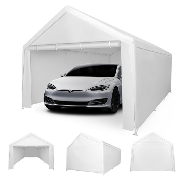 Abba Patio 12x20 ft Outdoor Canopy Carport Portable Car Tent Garage ...
