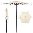 Abba Patio 7.5ft Round Market Umbrella for Large Outside Yard or ...