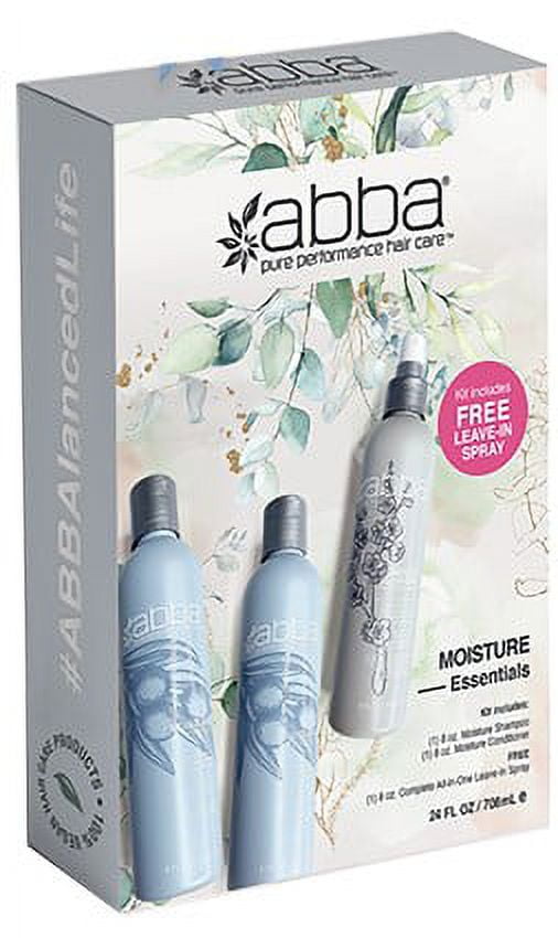 Abba Pure Performance Hair Care Moisture Essentials 3 Pc Kit 8 oz each ...