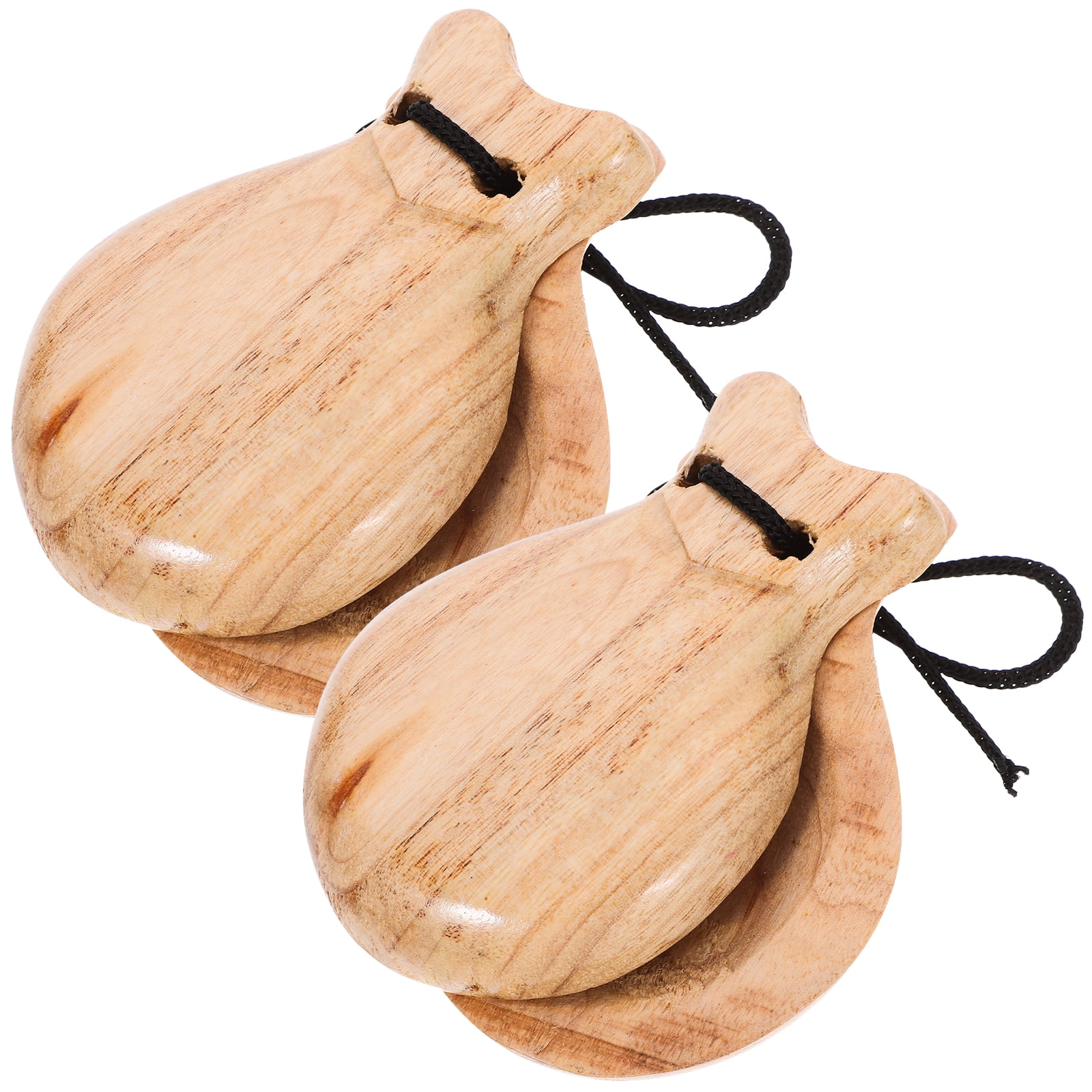Abbageba 1 Pair of Castanets Small Finger Castanets Rhythm Wooden ...