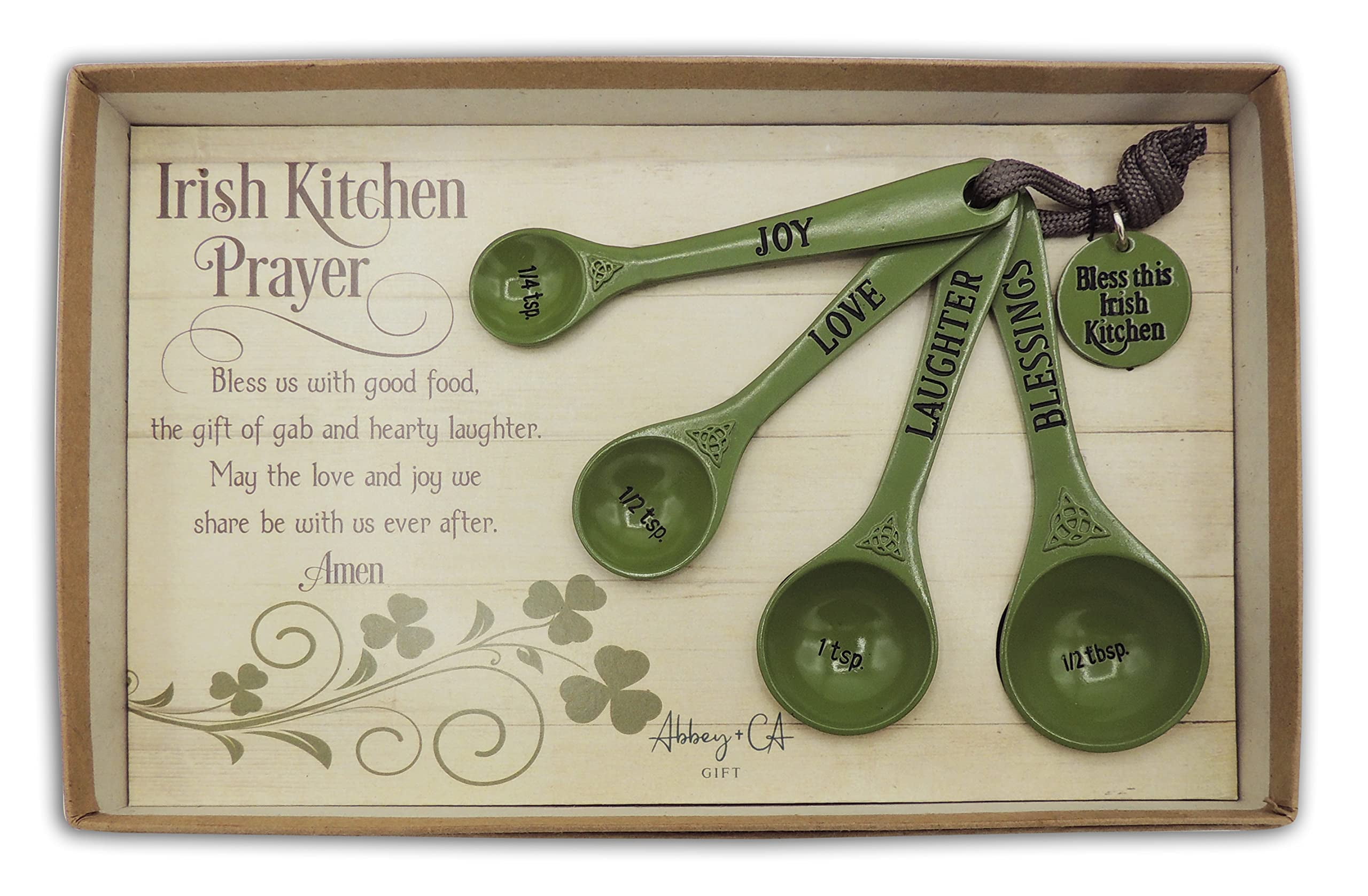 Abbey & CA Gift Green Irish Kitchen Measure Spoon Set Of 4 - Walmart.com