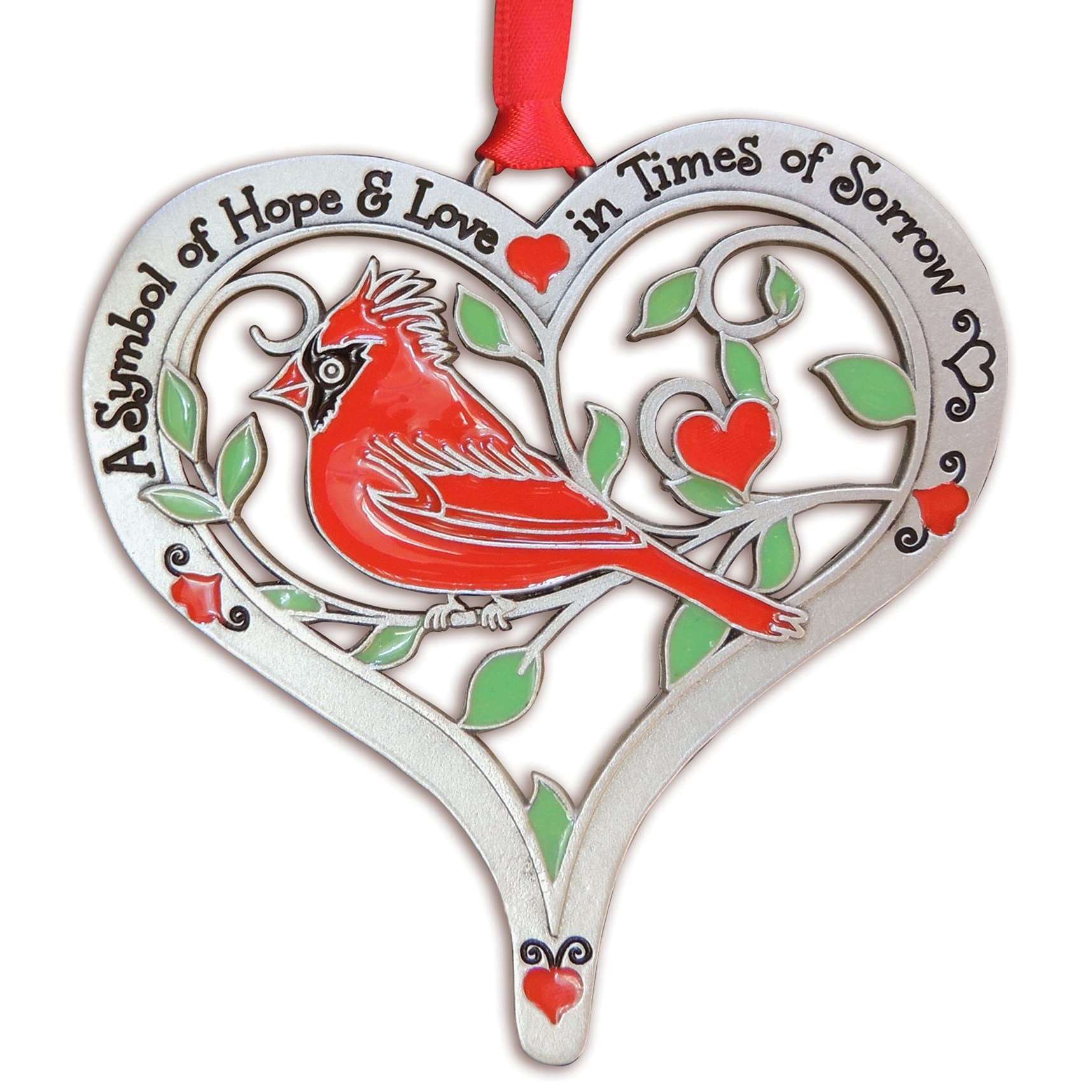 Abbey & CA Gift Hope & Love Cardinal Ornament with Epoxy Finish & Red ...
