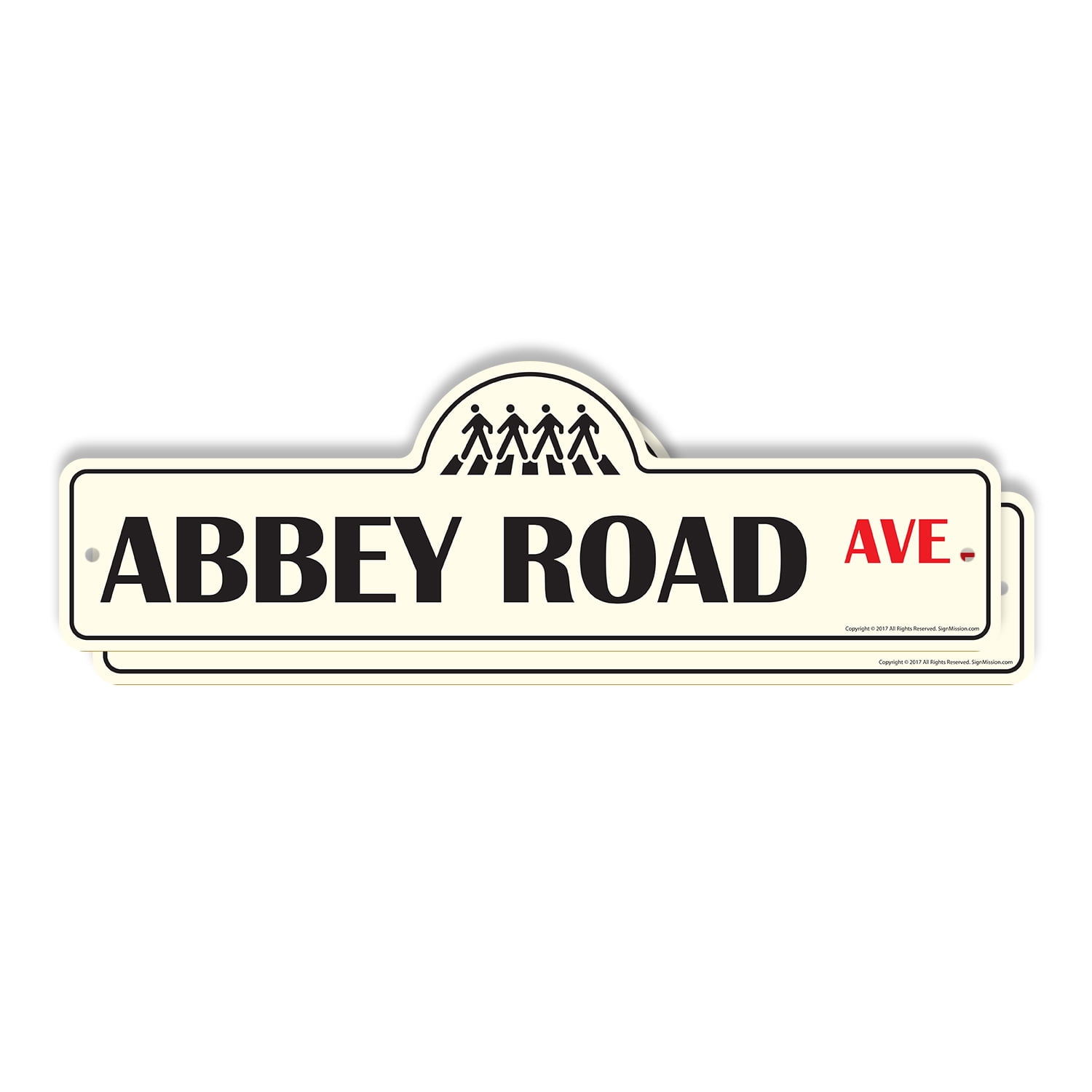 Abbey Road (2 Pack) Plastic Street Sign - 7 Inch X 20 Inch Gift Rock ...