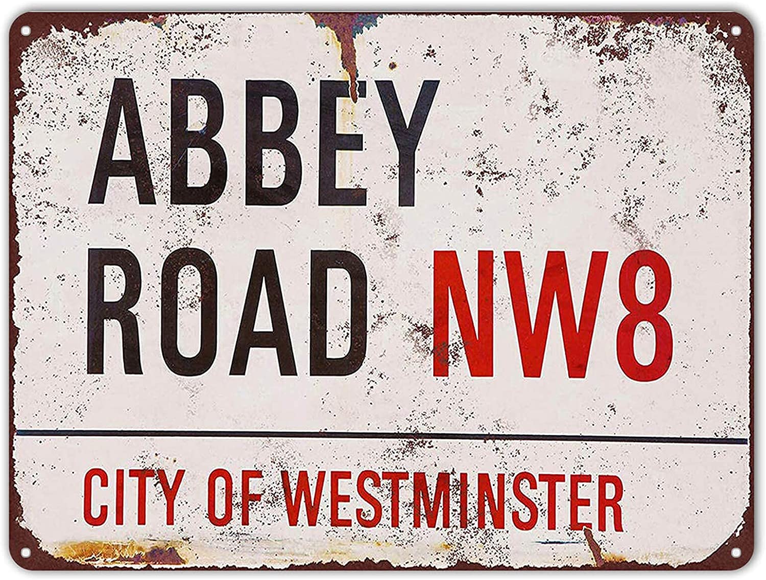 Abbey Road Vintage Style Metal Sign 8 x 12 inches Wall Decoration ...