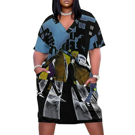 Abbey Road design Loose Pocket Dress elegant dress Cocktail of dresses ...