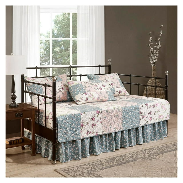 Abbi 5-Piece Daybed Bedding Set Shabby Chic Floral Daybed Cover Pre ...