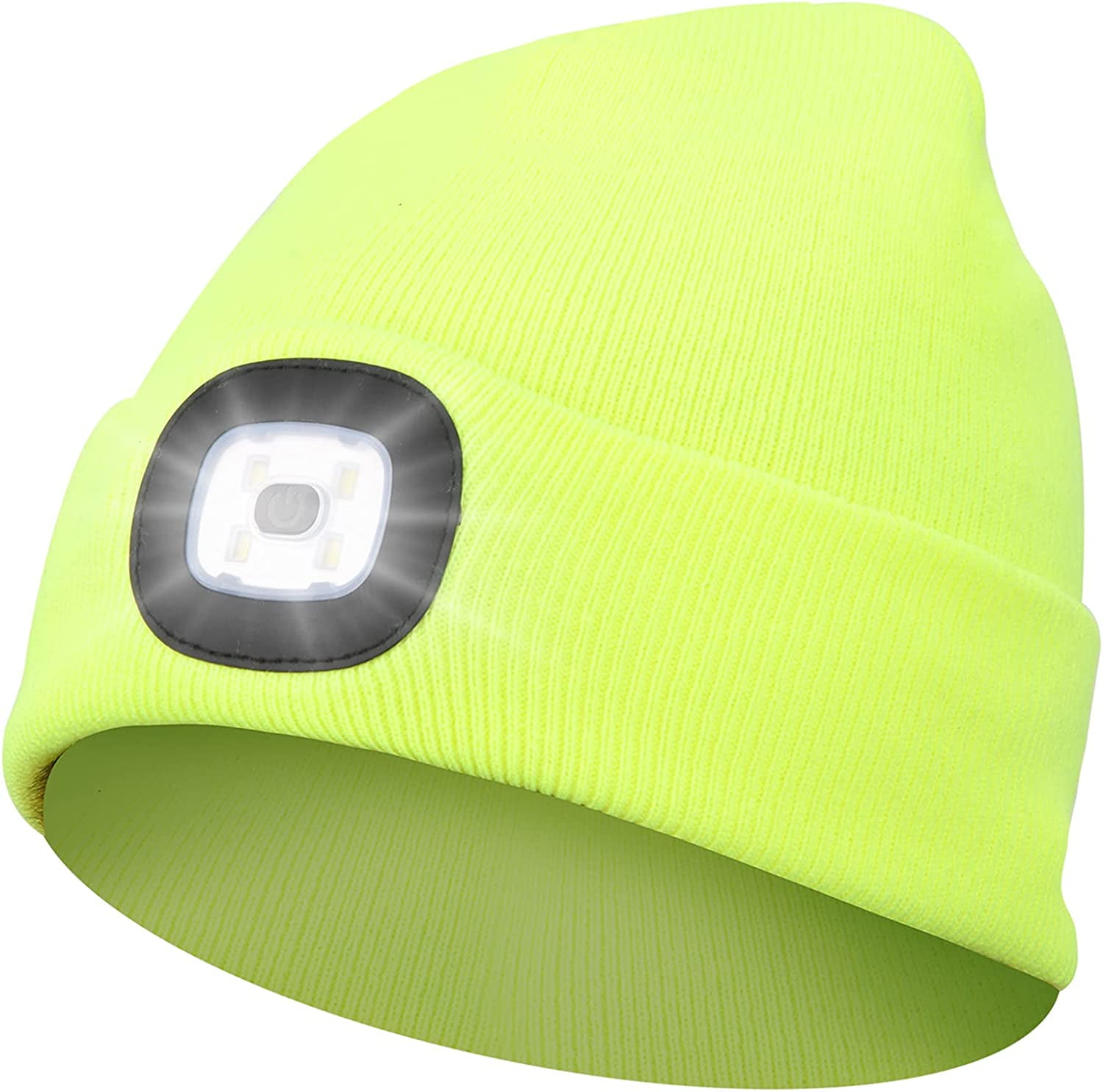 Zukuco Winter Beanie Hat with LED Light, USB Rechargeable Knit Lighted ...