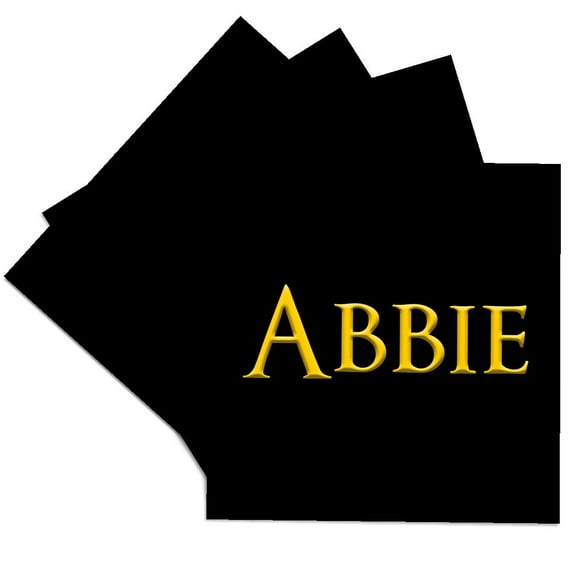 Abbie, Common Female Name In America. Yellow On Black Gift For Girl ...