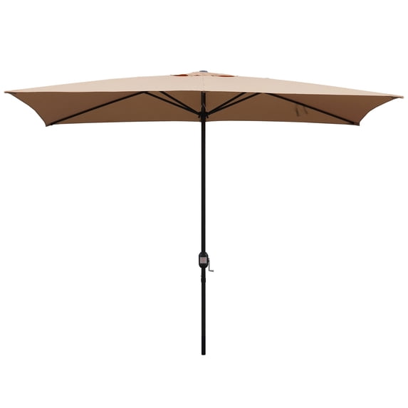 Abble 10x6.5ft Rectangular Patio Umbrella with Crank Handle, Outdoor ...