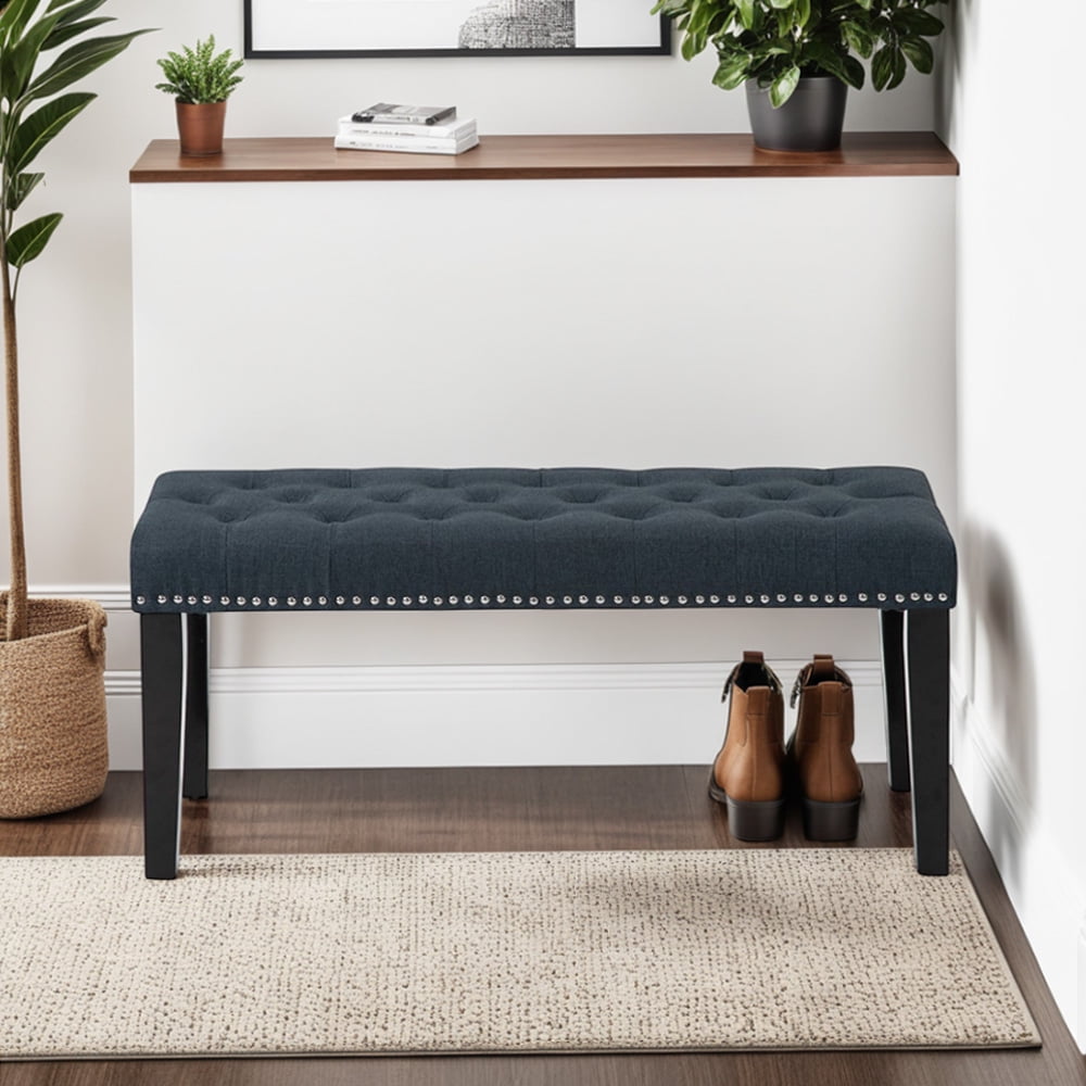 Abble 38" Wide Upholstered Entryway Bench, End of Bed Bench, Ottoman ...
