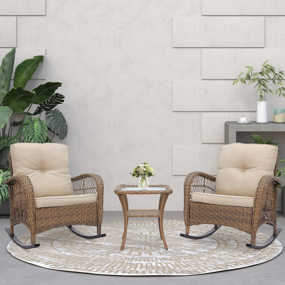 Abble 3-Piece Outdoor Furniture Set, Patio Outdoor Conversation Set ...