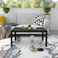 Free Shipping! Abble Black Rectangular Steel Coffee Table, Outdoor ...