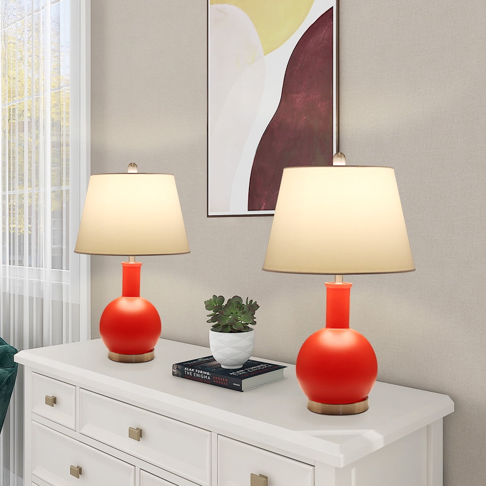Abble Modern Red Table Lamps - Living Room & Bedroom Lighting - Walmart.com