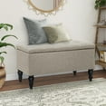 Abble Storage & Upholstered Bench, Beige - Walmart.com