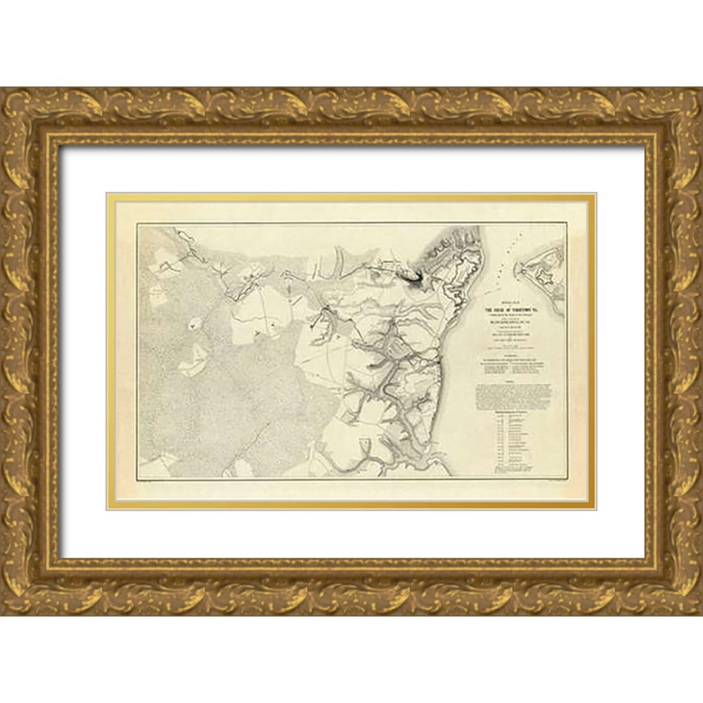 Abbot, Henry L. 32x22 Gold Ornate Wood Framed with Double Matting ...