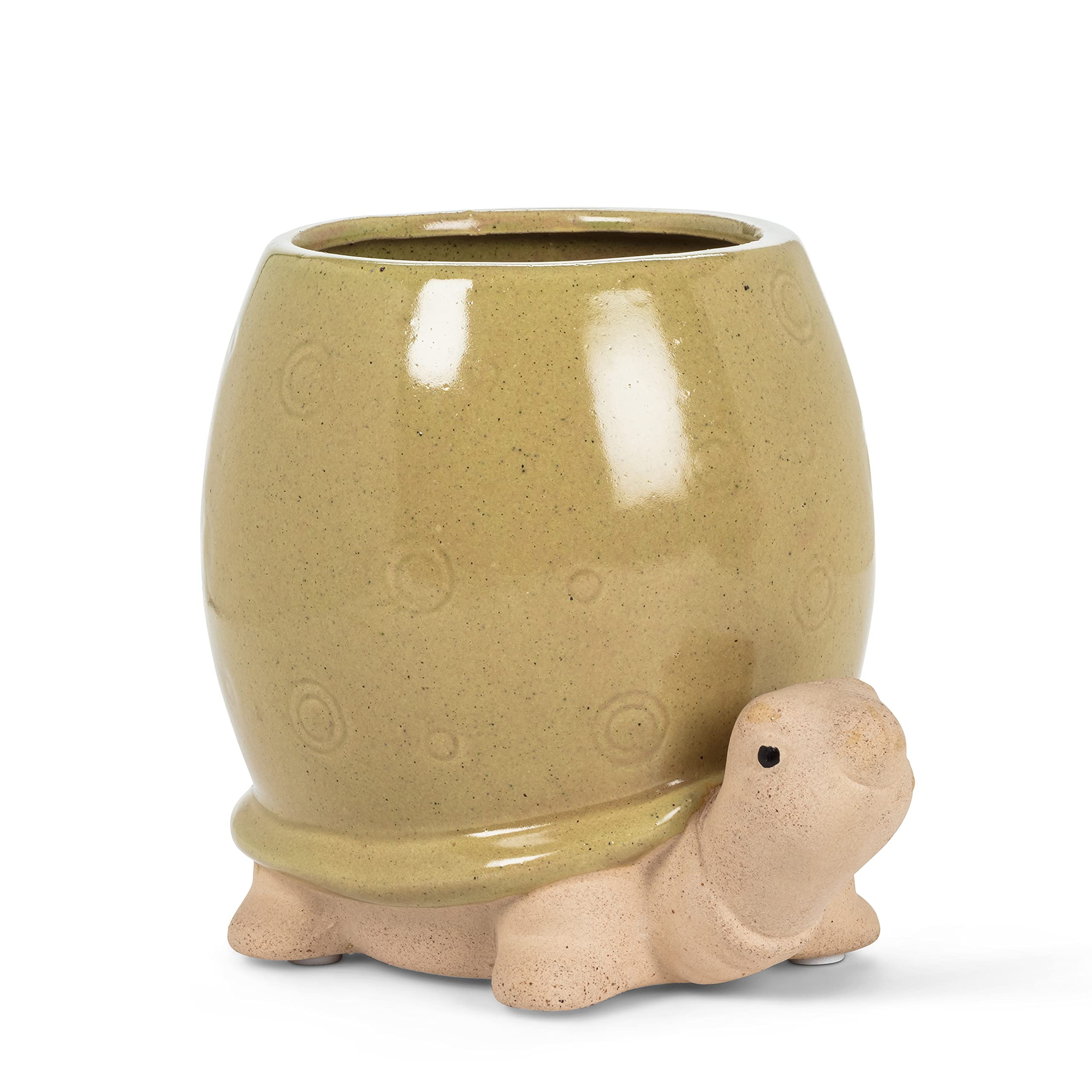 Abbott Collection 27-CRITTER-188 Tall Turtle Planter, Green - Walmart ...
