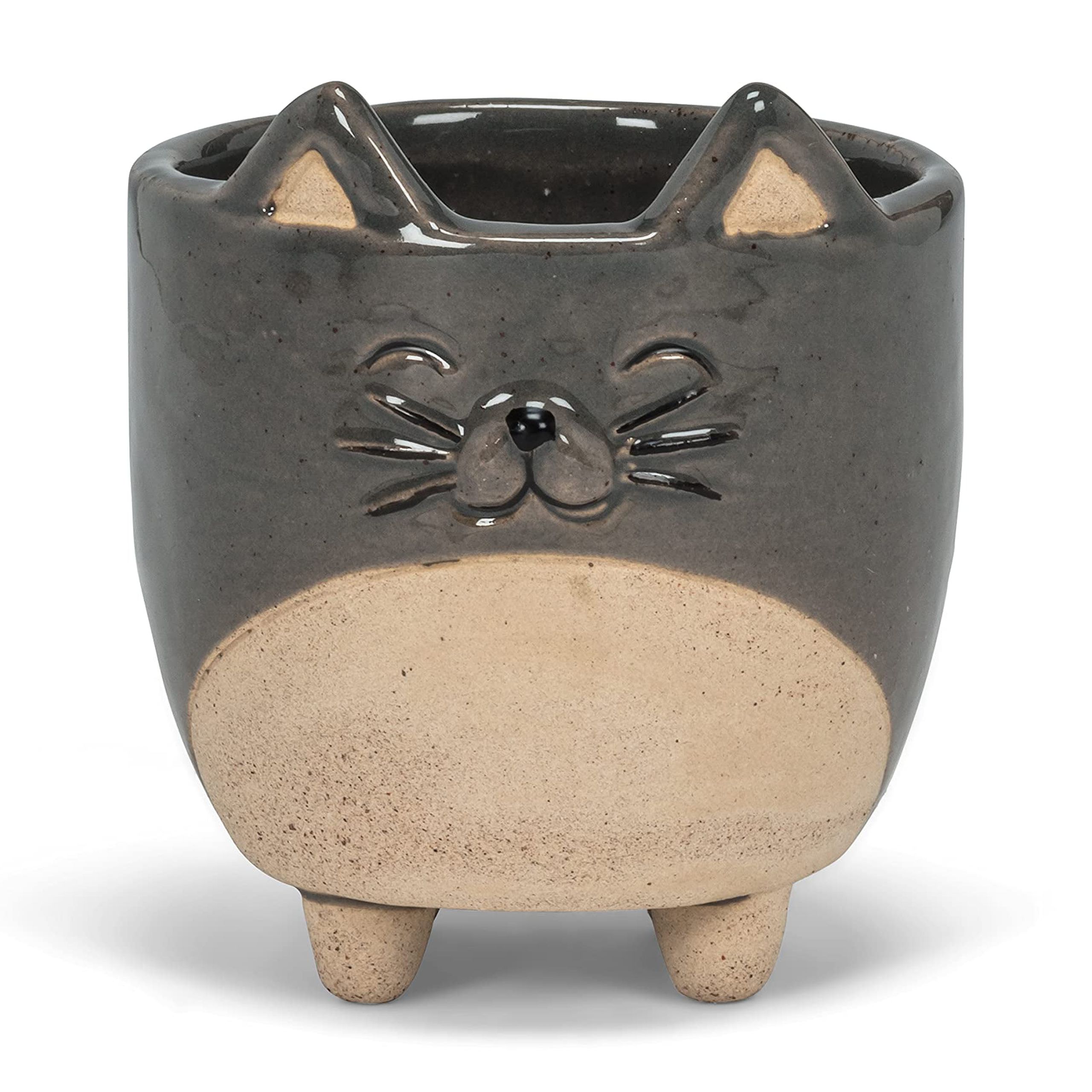 Abbott Collection 27-CRITTER-829-SM Small Cat on Legs Planter, Grey ...