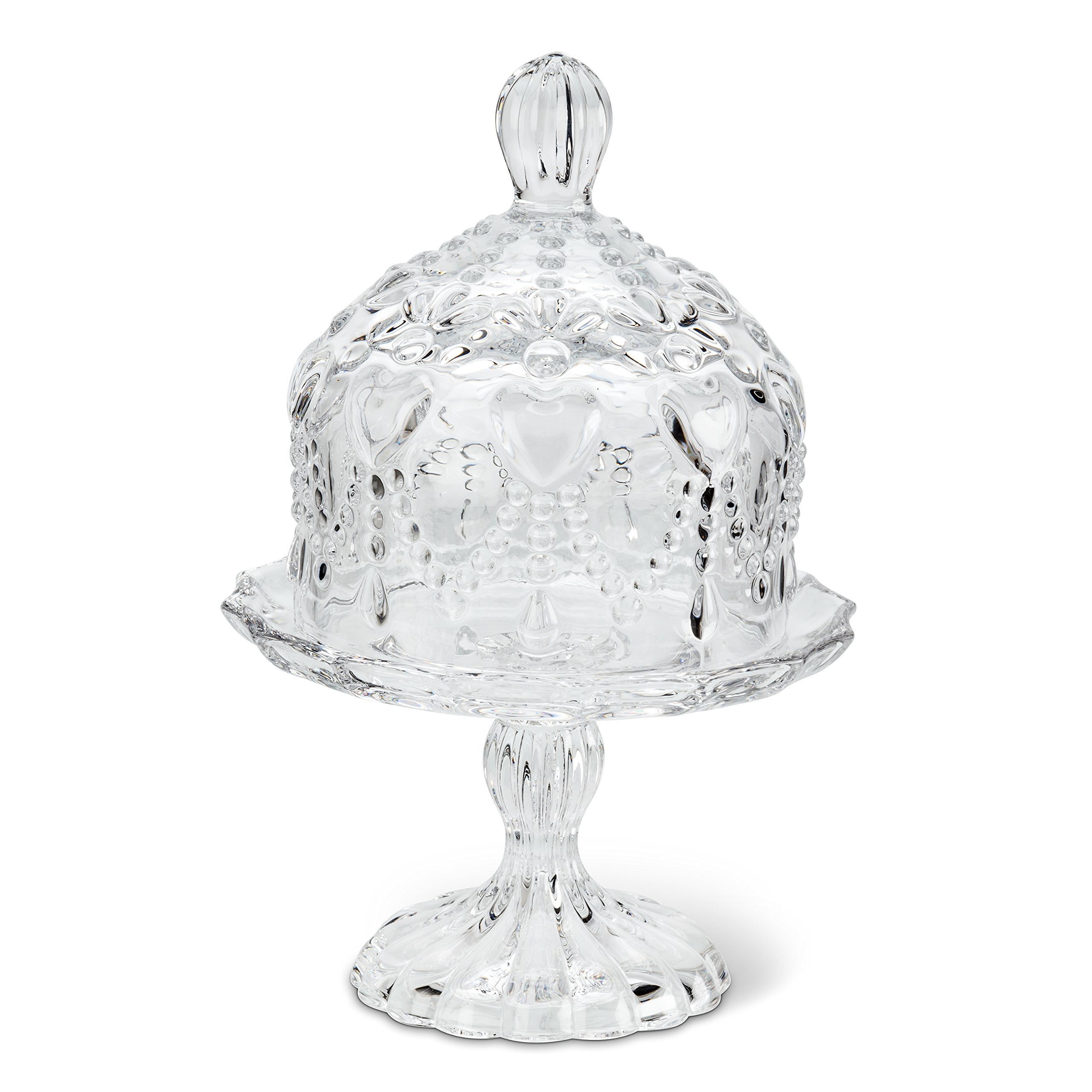 Abbott Collection 27-Cherish Pedestal Plate w/Hearts, 6.5 inches H, Clear - Walmart.com