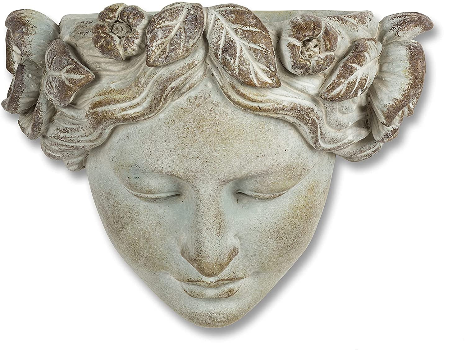 Abbott Collection 27-DEMETER-313 Woman Face Wall Planter, Grey ...