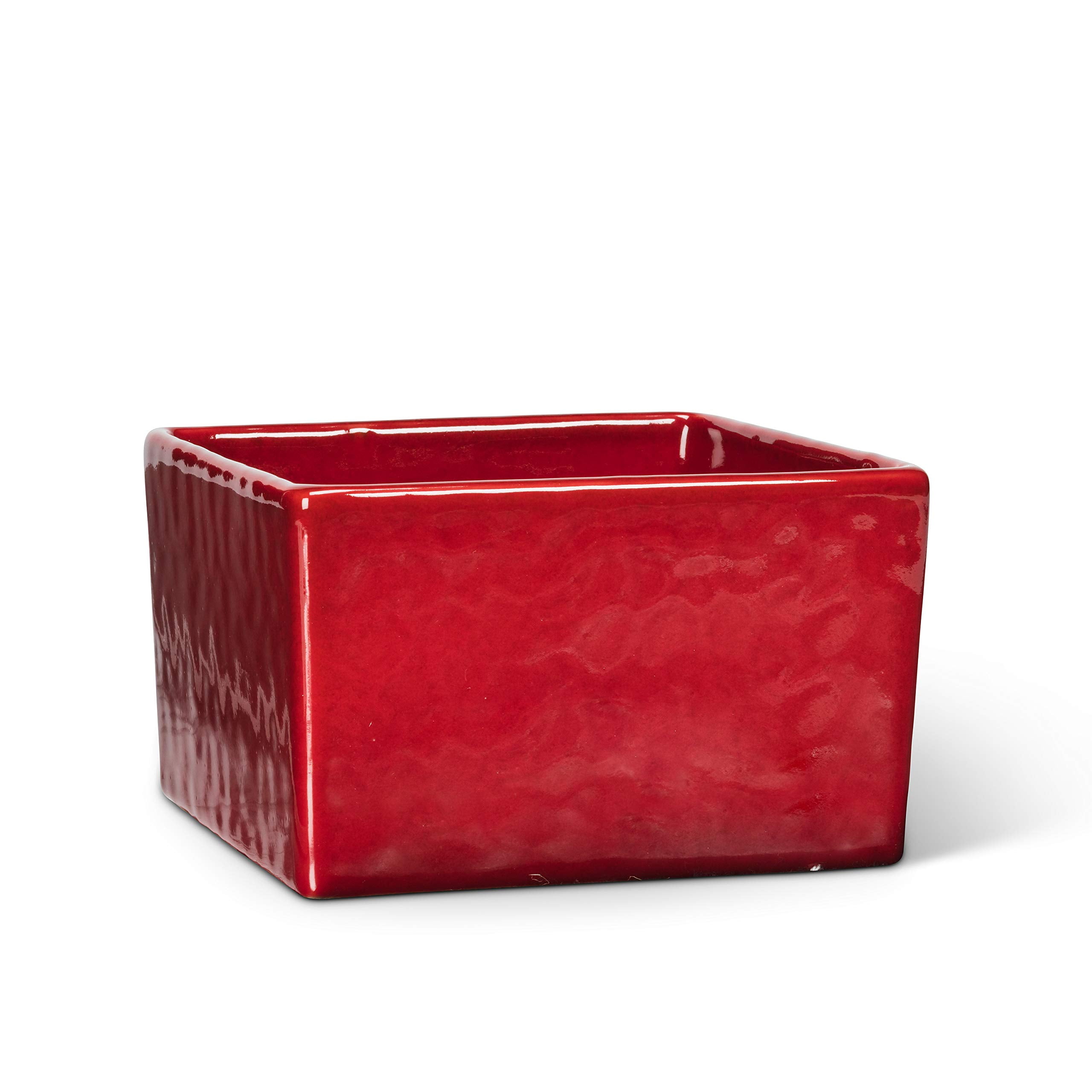 Abbott Collection 27-INFERNO-4815 Md Low Square Planter-Red-5.5" Sq, 5.5 inches - Walmart.com