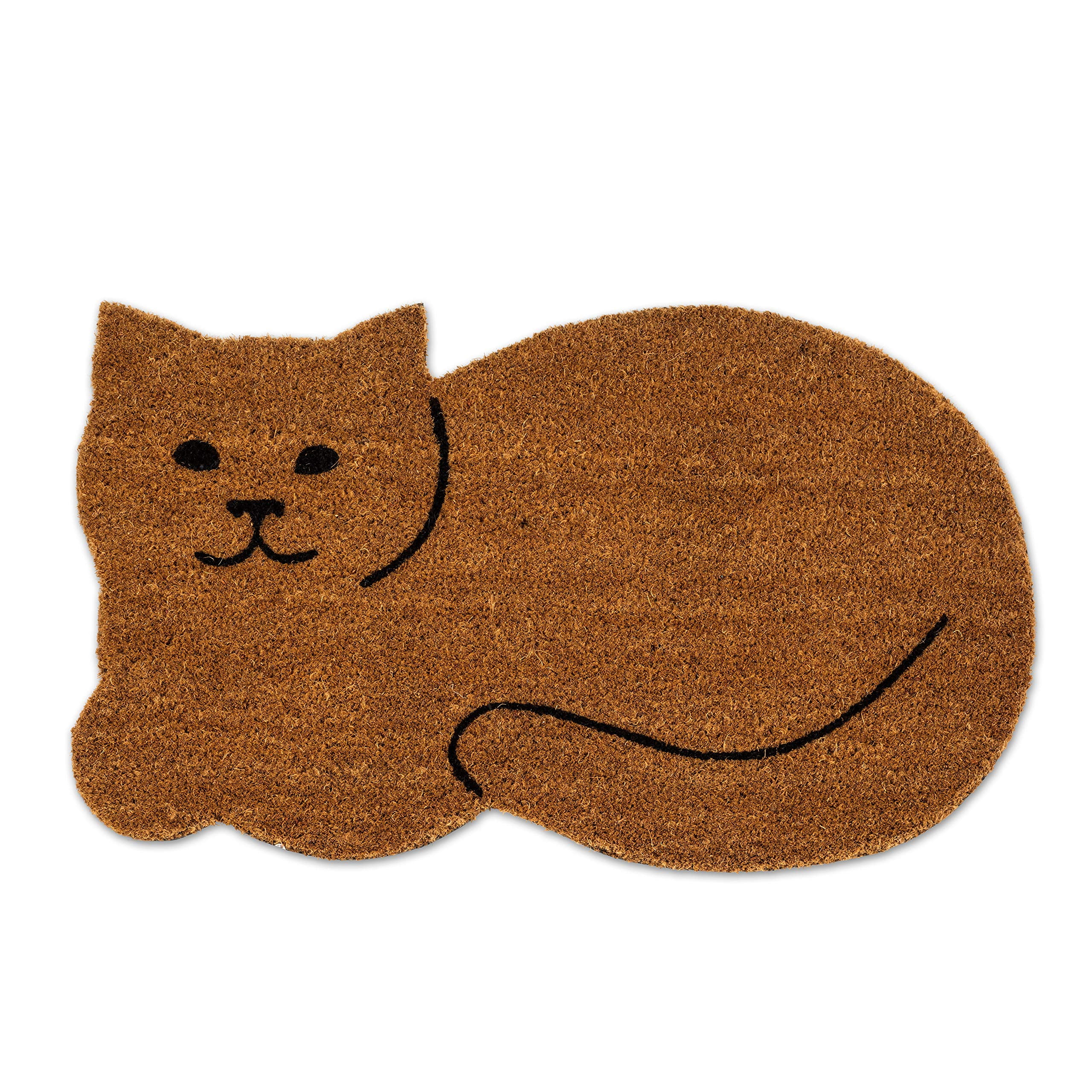 Abbott Collection 35-PFW-SH-1390 Resting Cat Shaped Doormat-18x30 Long ...