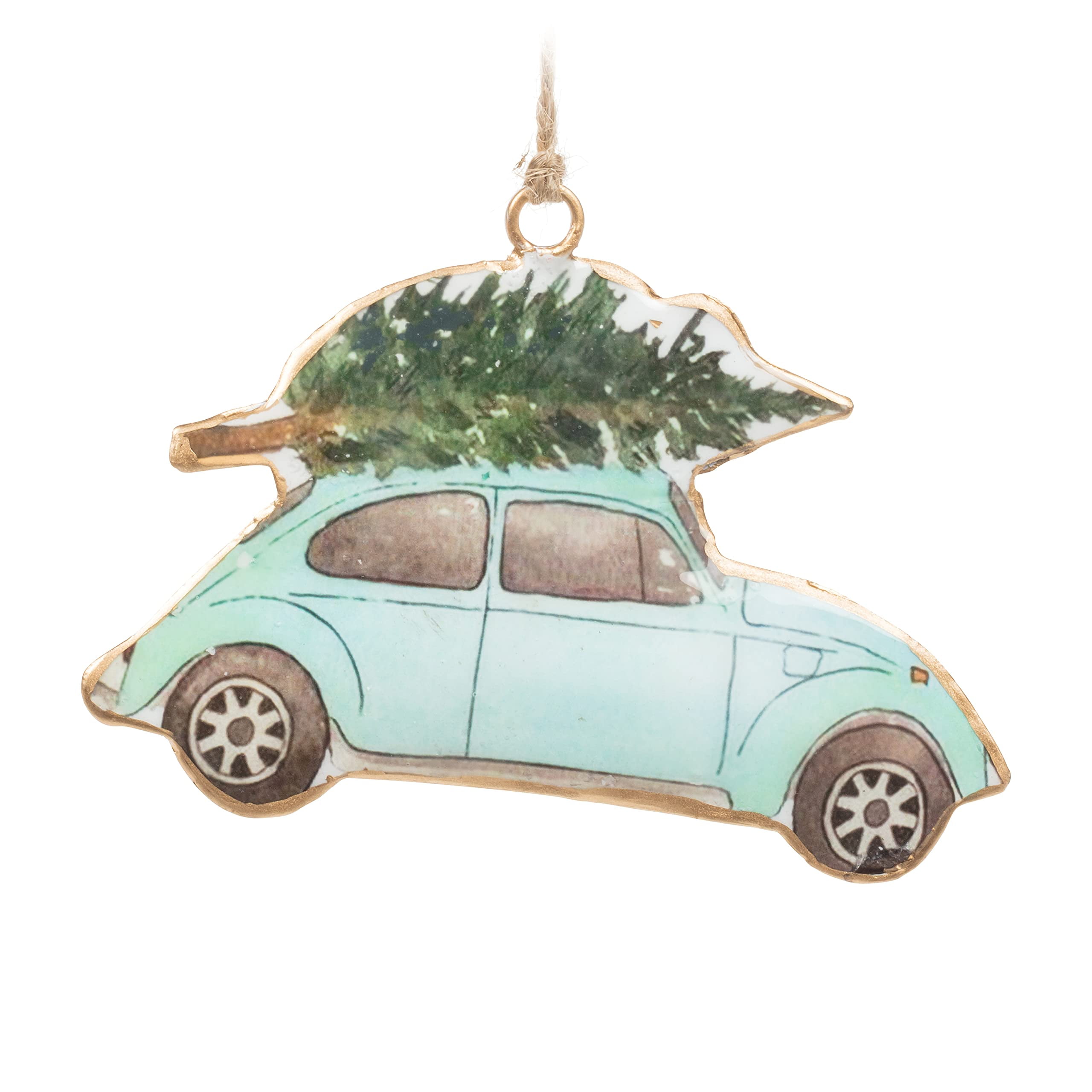 Abbott Collection 37-IMPRINT-029 Beetle with Tree Ornament, Blue ...