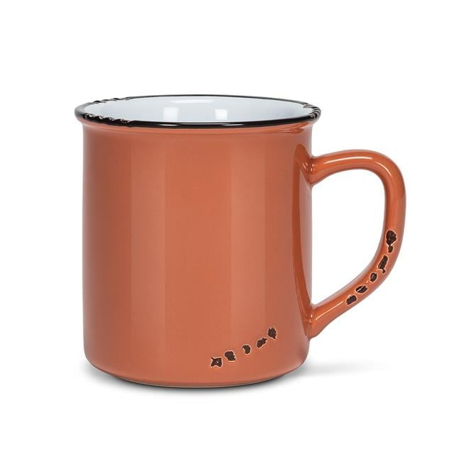 Abbott Collection 4 in. Enamel Look Mug, Terracotta - Walmart.com