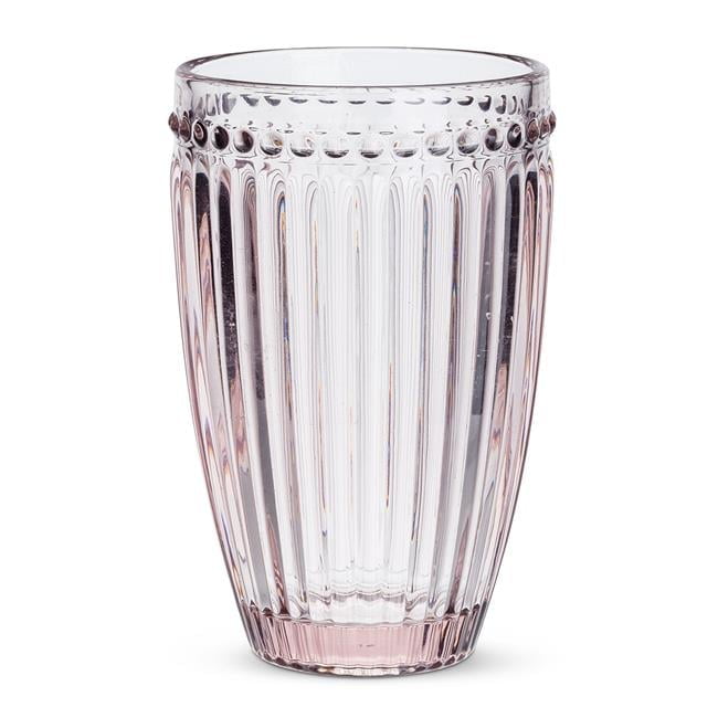 Abbott Collection 5 in. Dot & Panel Highball, Pink - Walmart.com