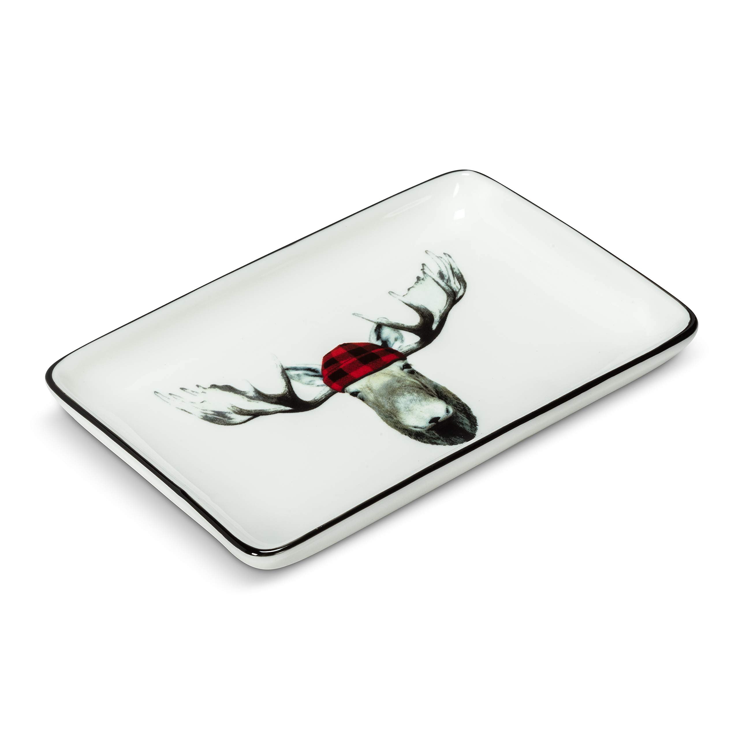 Abbott Collection 1327-JACK-RECT Jack Moose Rectangle Plate, 4x6 inches ...