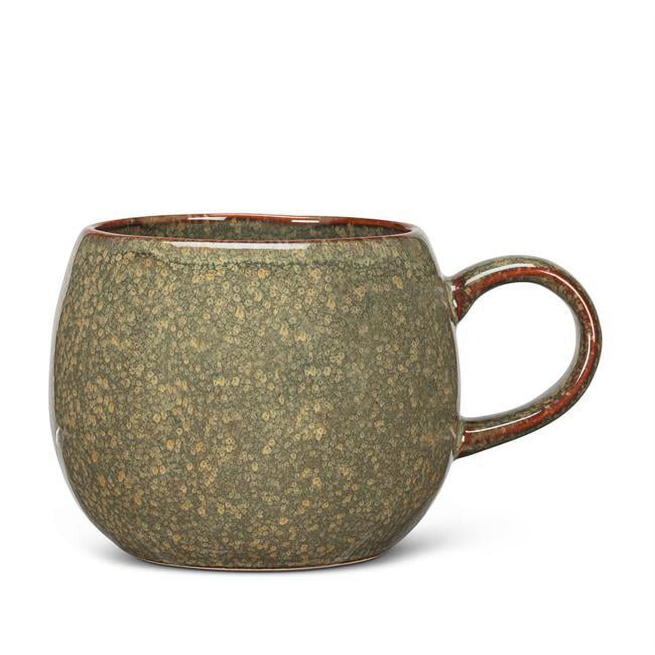 Abbott Collection AB-27-GRANITE-GRN 3.5 in. Speckle Ball Mug, Green ...
