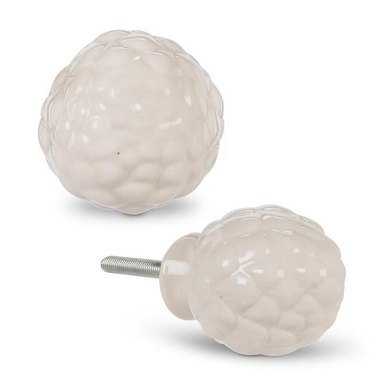 Abbott Collection AB-27-HOME-51 1.25 in. Embossed Acorn Knob, White ...