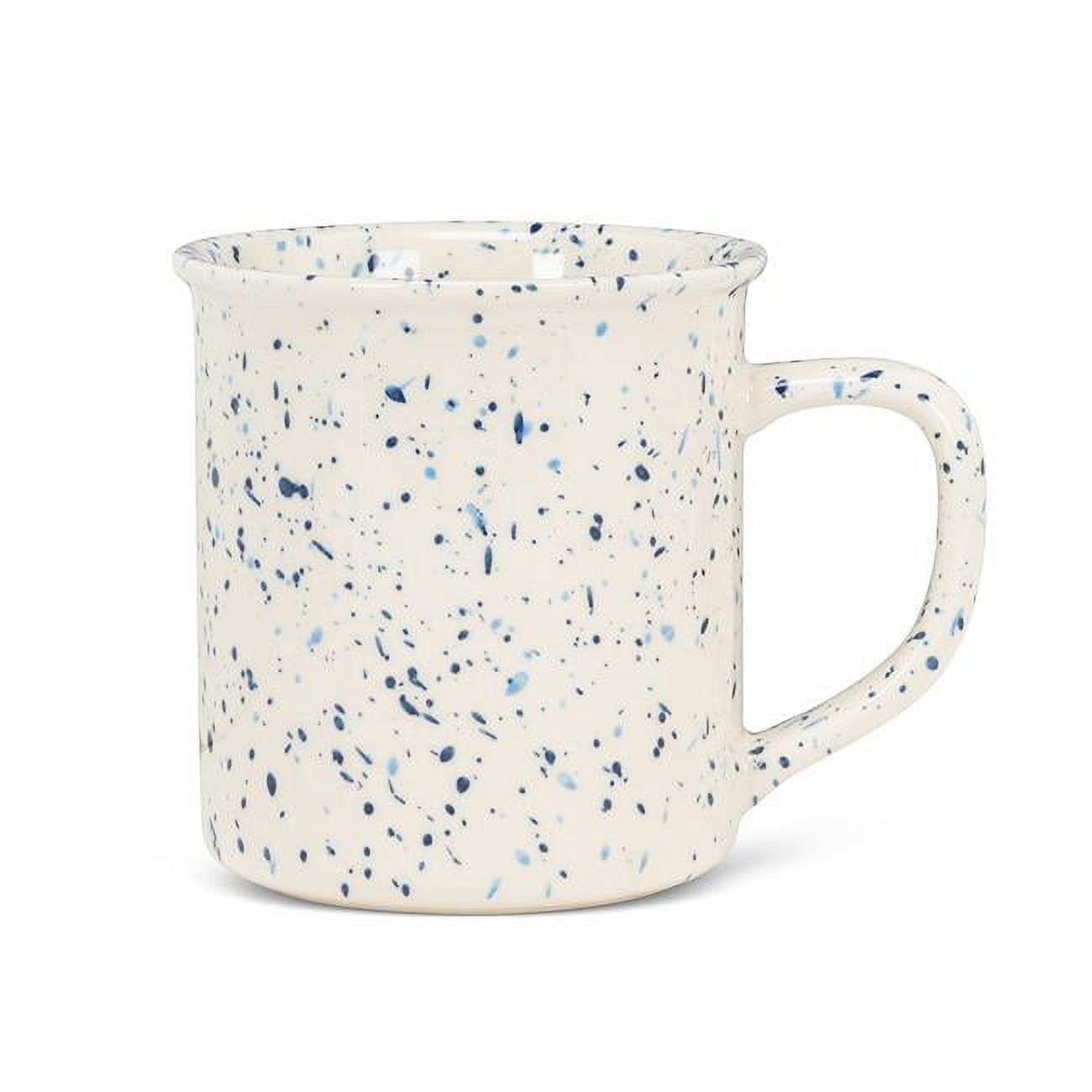 Abbott Collection AB-27-POLLOCK-MUG 4 in. Bright Speckle Mug, Ivory ...