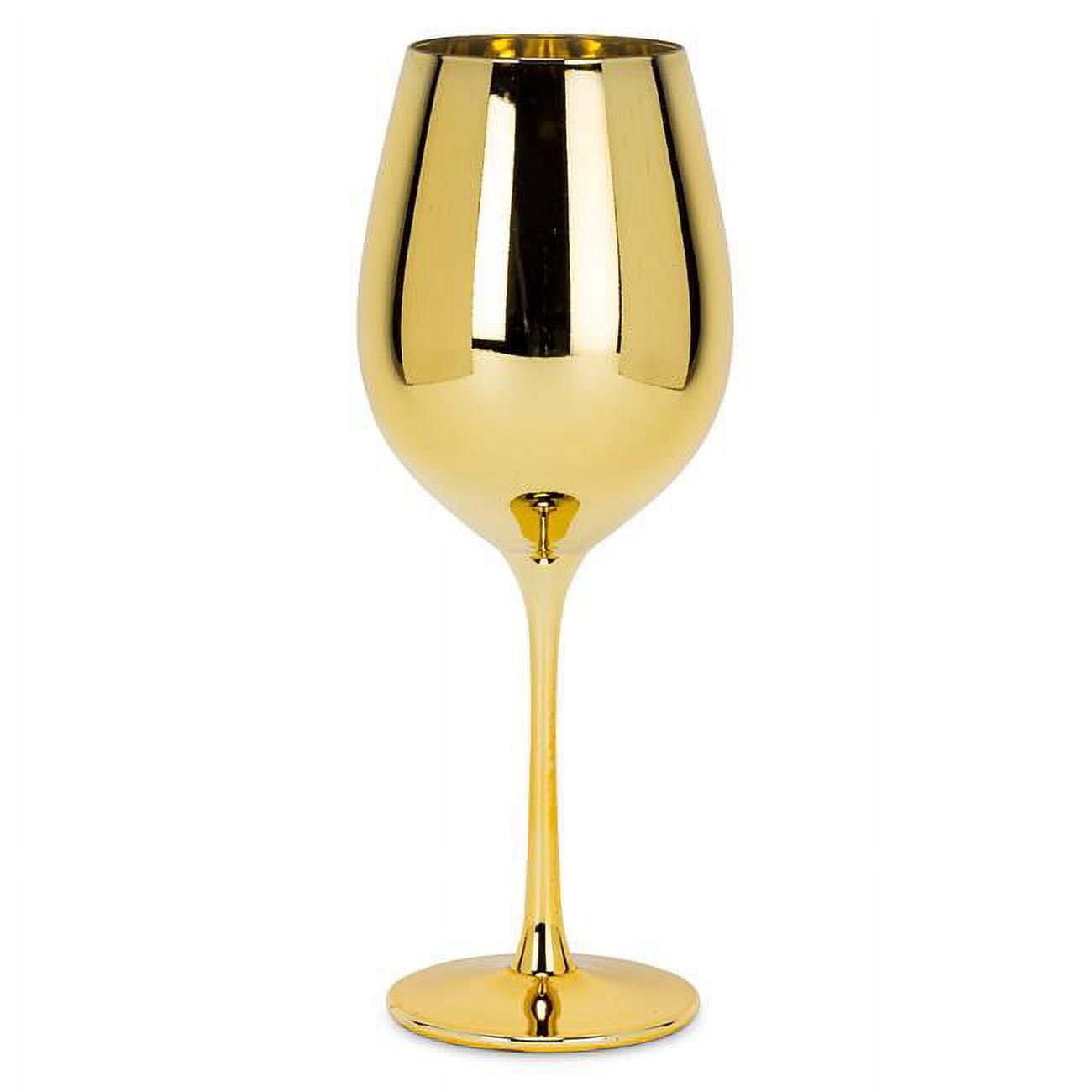 Abbott Collection AB-27-PRINCE-GOB-GOLD 9.5 in. Royal Wine Glass, Gold ...