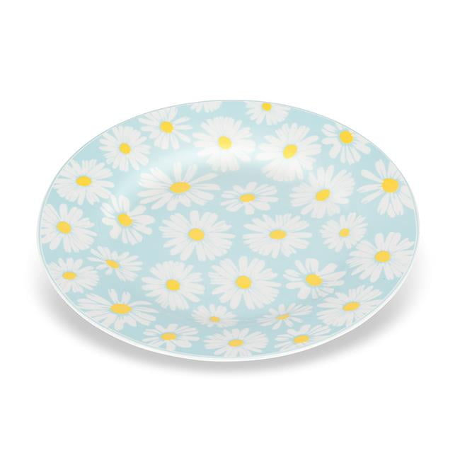 Abbott Collection AB-27-SHASTA-CKPL 7.5 in. Daisy Print Plate, Blue ...