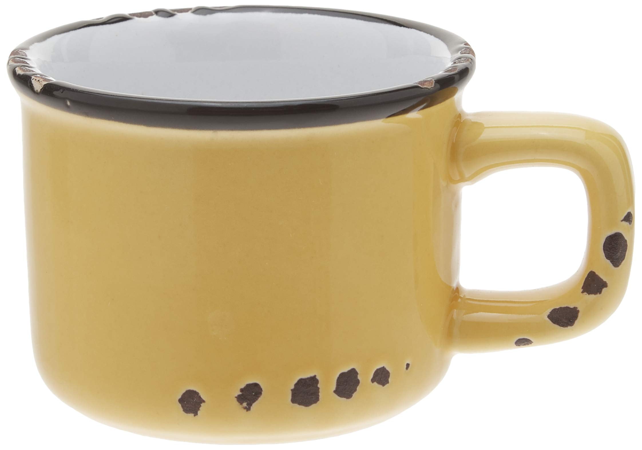 Abbott Collection Enamel Look Stoneware Espresso Cup, Yellow - Walmart.com