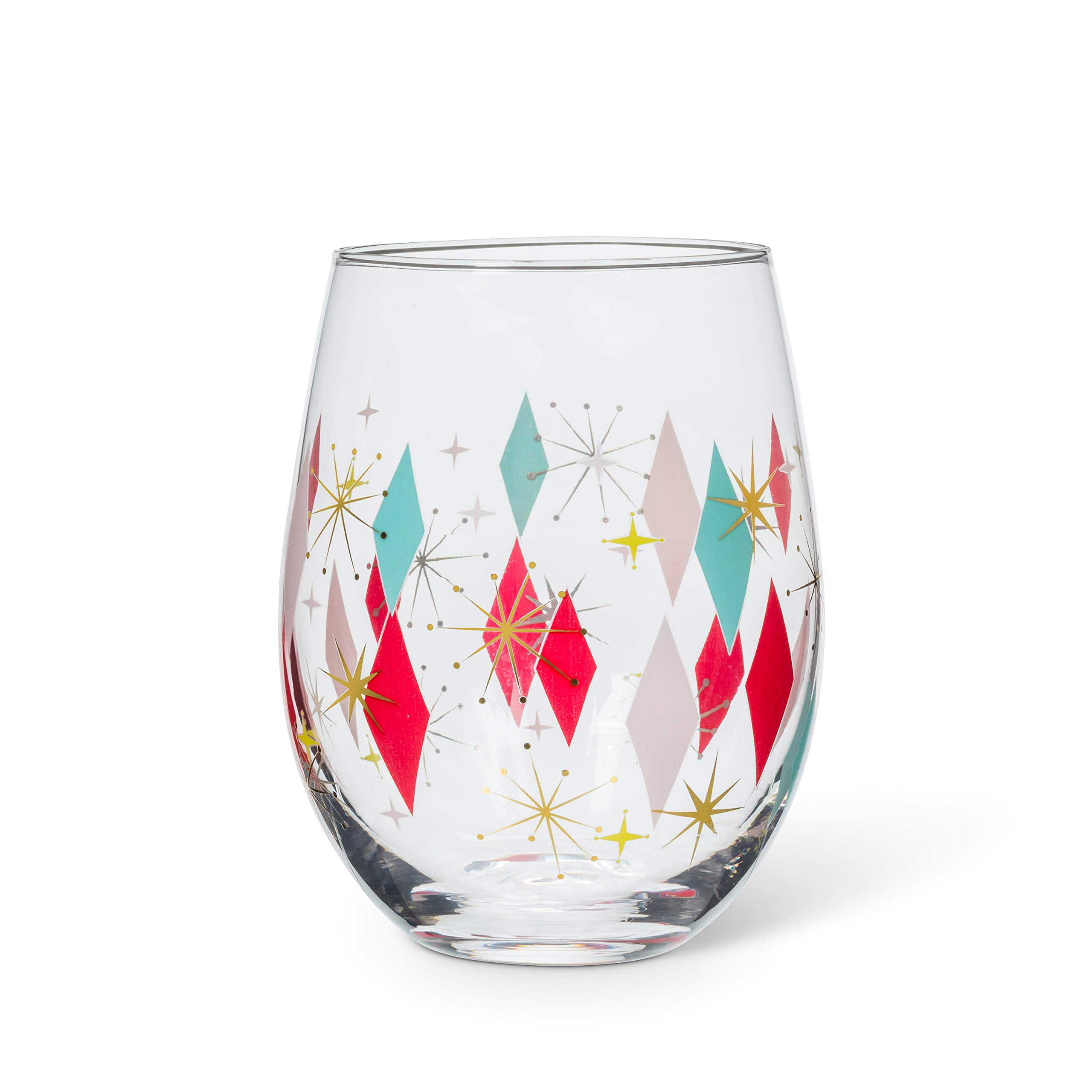 Abbott Collection Home 27-BOWLERAMA-SG Diamond Stemless Goblet, 5 ...