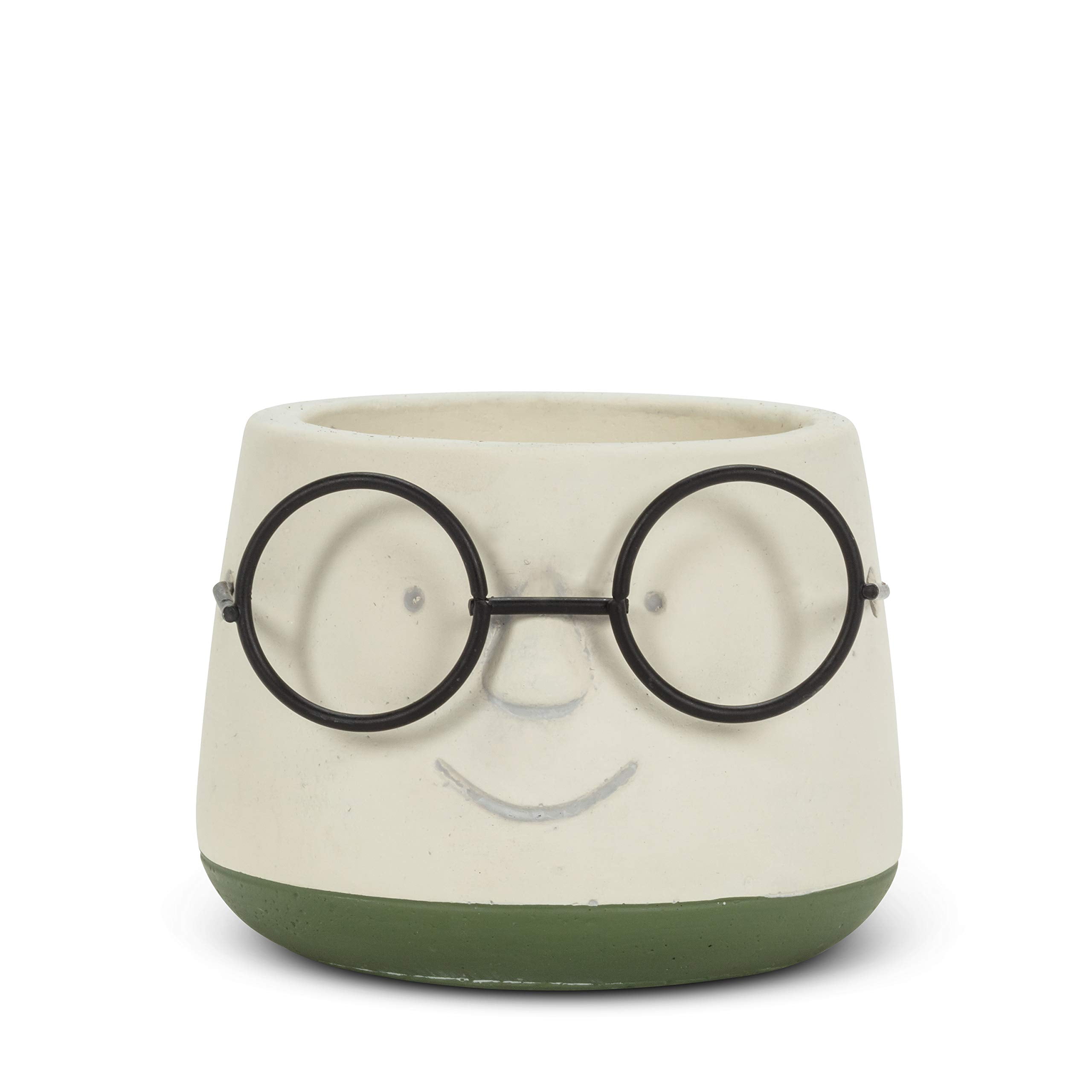 Abbott Collection Home 27-IQ-561-SM Small Face Planter with Glasses ...